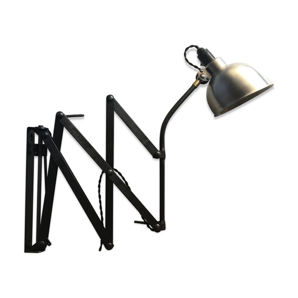 Ancienne lampe d’atelier industriel accordeon | Selency