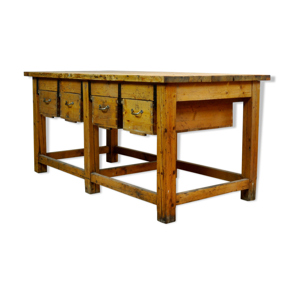 Table de travail industrielle, années 1950 | Selency