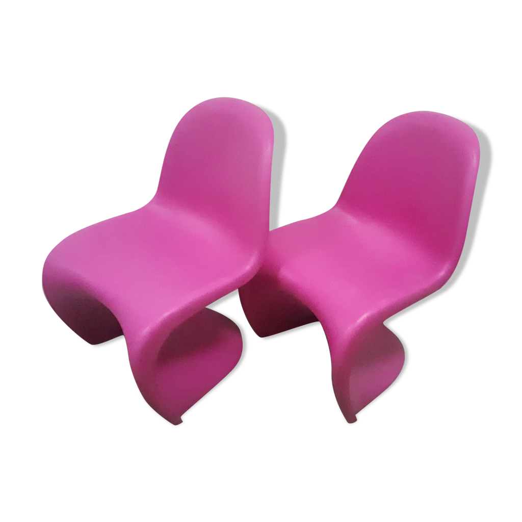 Paire de panton chairs rose de Verner Panton | Selency