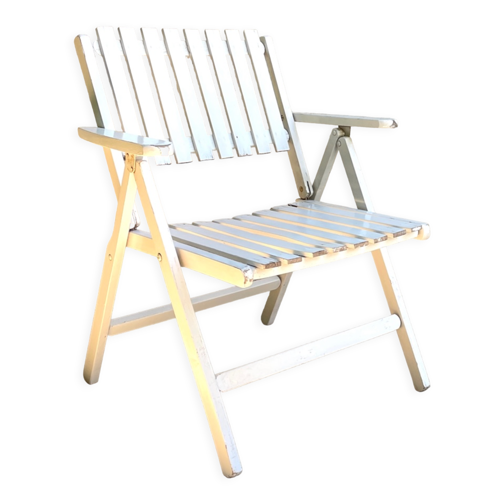 Fauteuil de jardin vintage pliant par R. Gleizes | Selency
