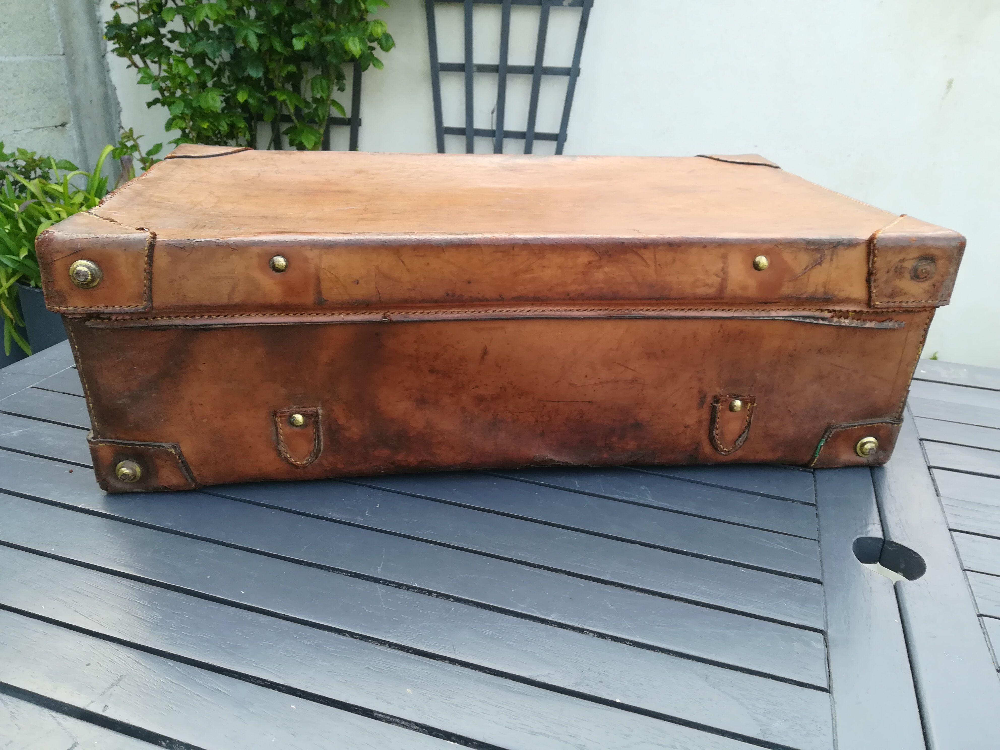 Valise ancienne en cuir | Selency