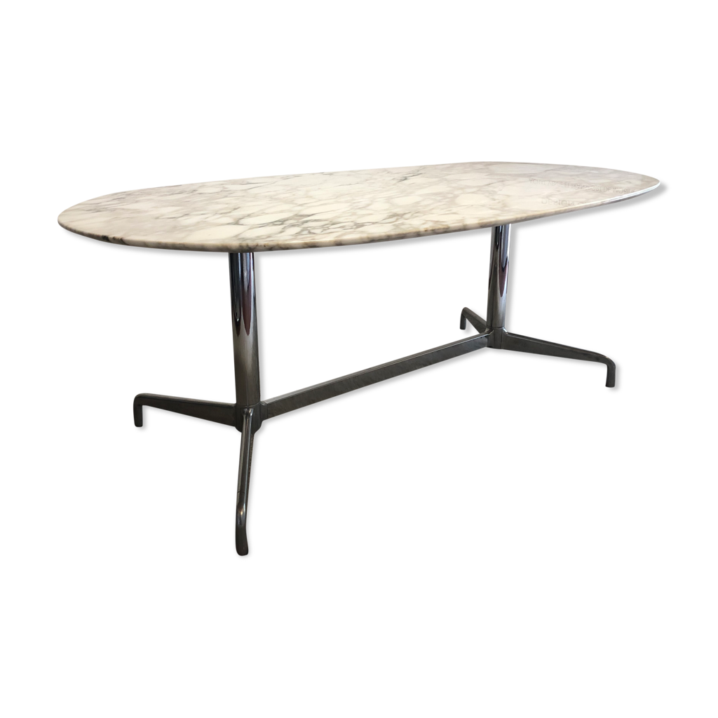 Table en marbre ovale 190 cm | Selency