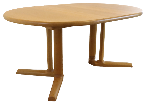 Vintage Glostrup round extendable dining table 'Tating' Danish design | Selency