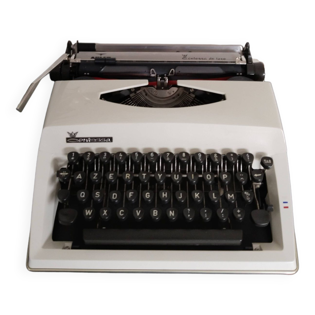 machine-crire-portable-contessa-en-tat-de-fonctionnement