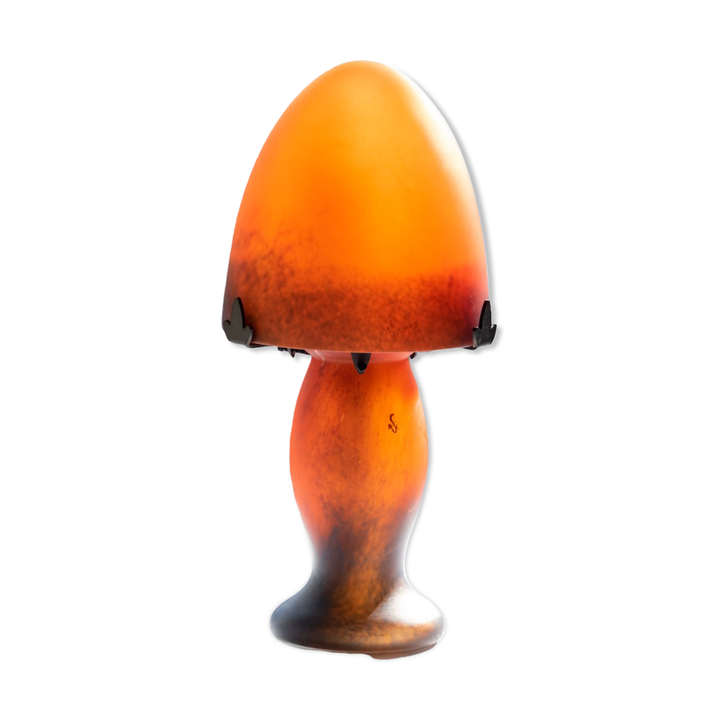 Lampe champignon en pâte de verre signée Vianne | Selency