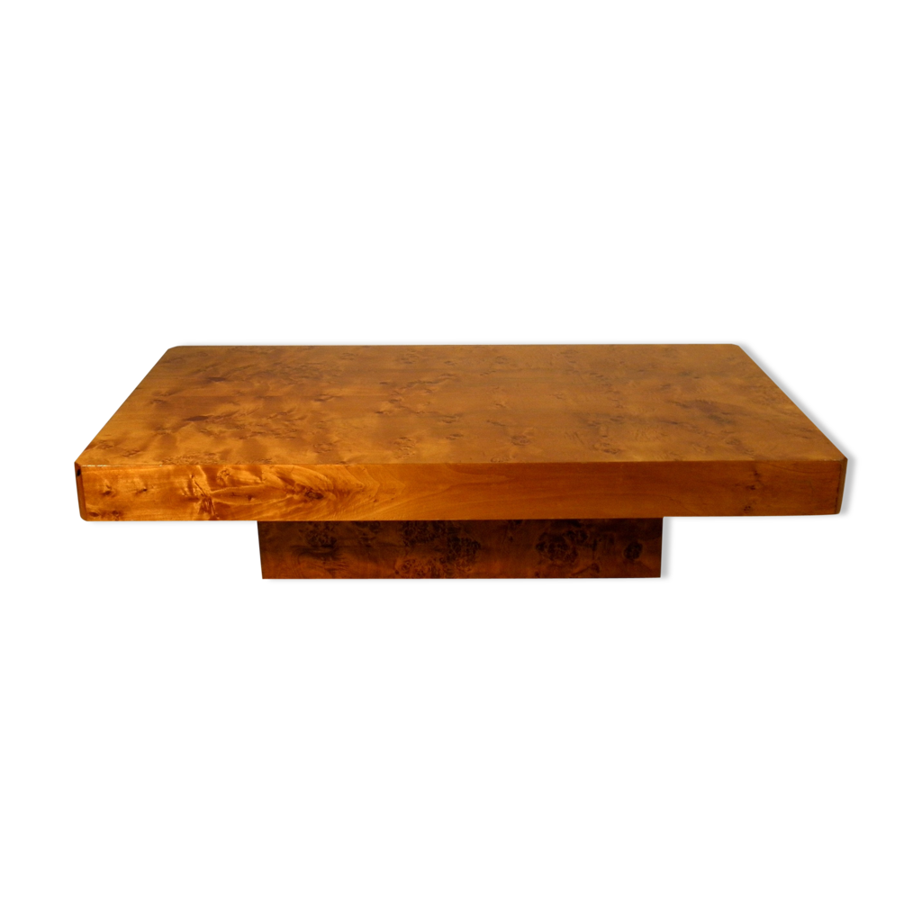 Table basse en loupe d'orme | Selency