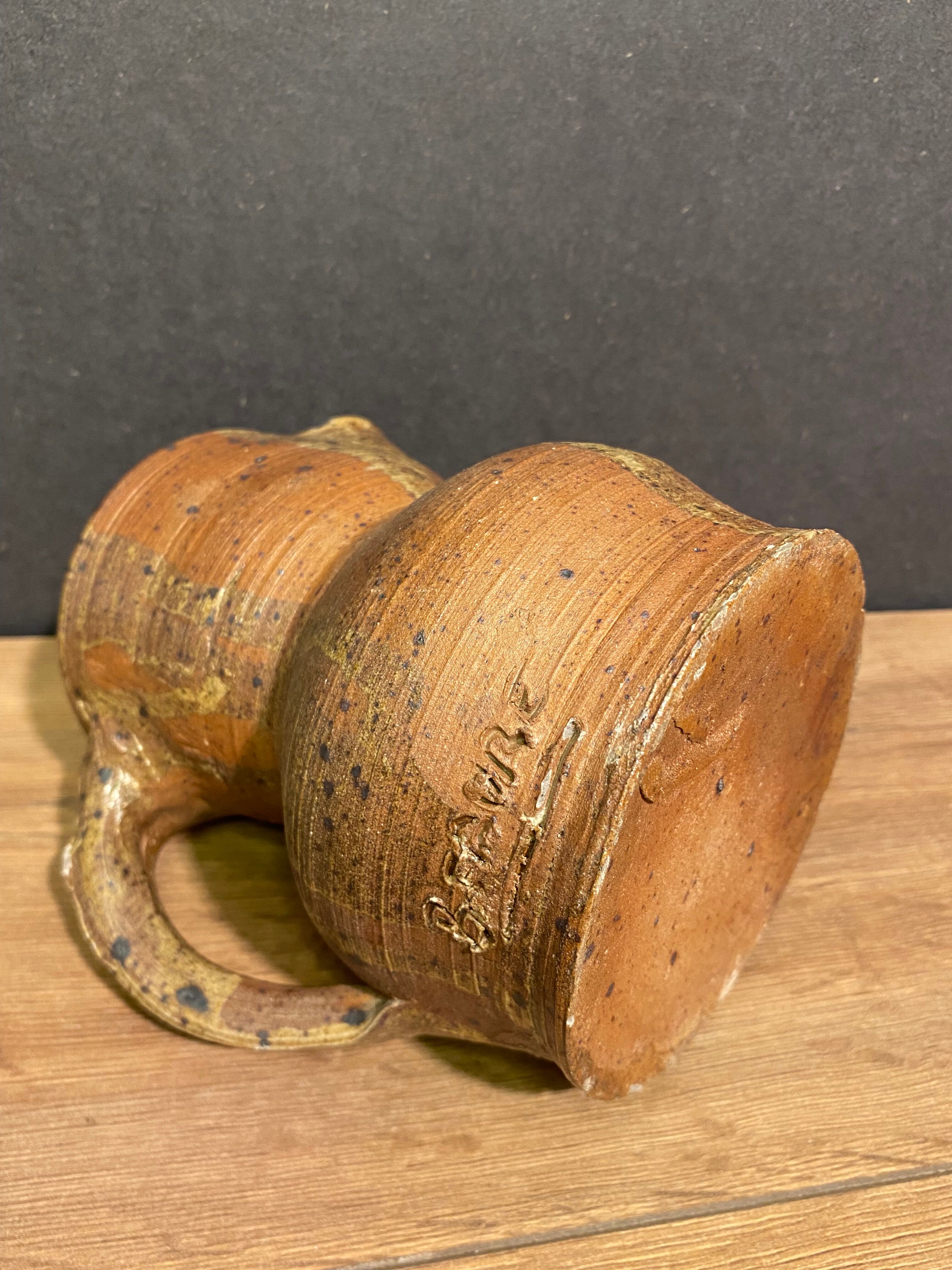 Pichet en grès de la Borne signé B. Fabre | Selency