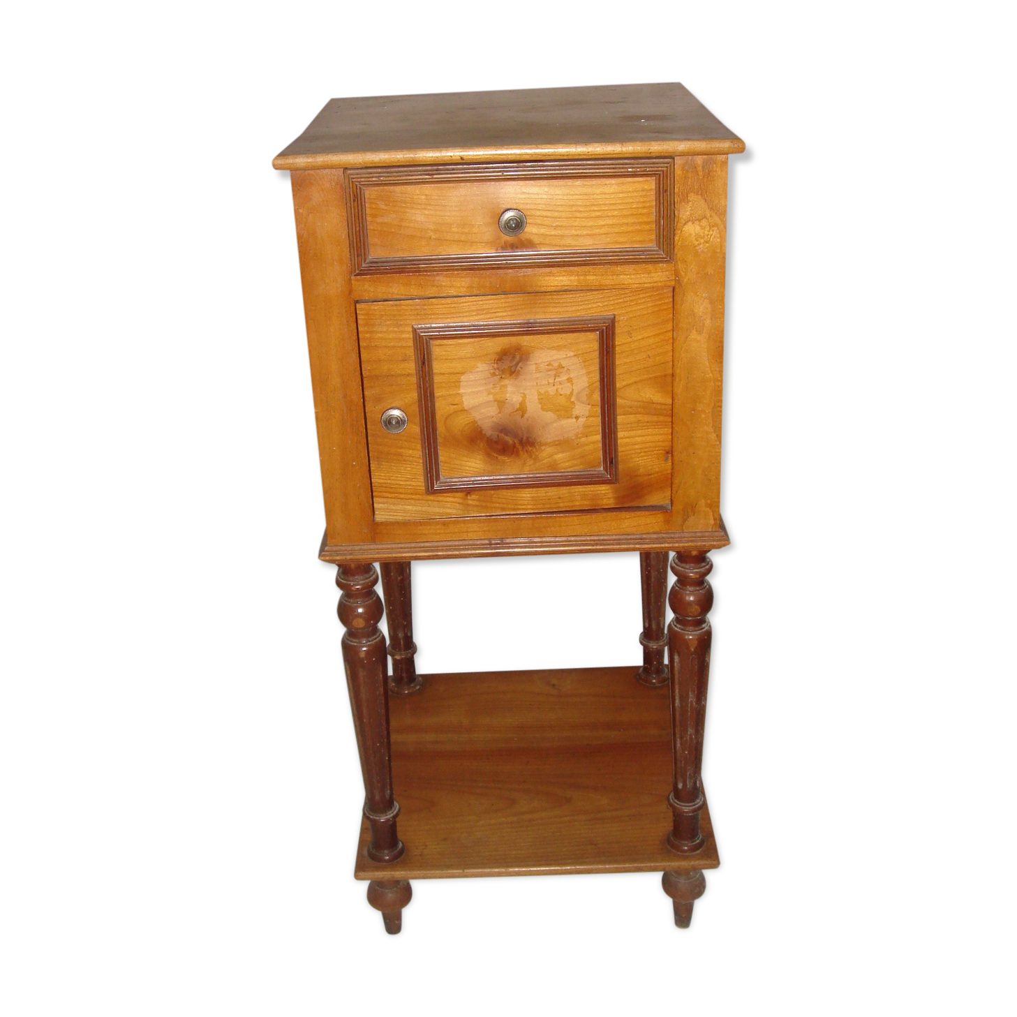 table de nuit en merisier de style Henri II début 20ème | Selency