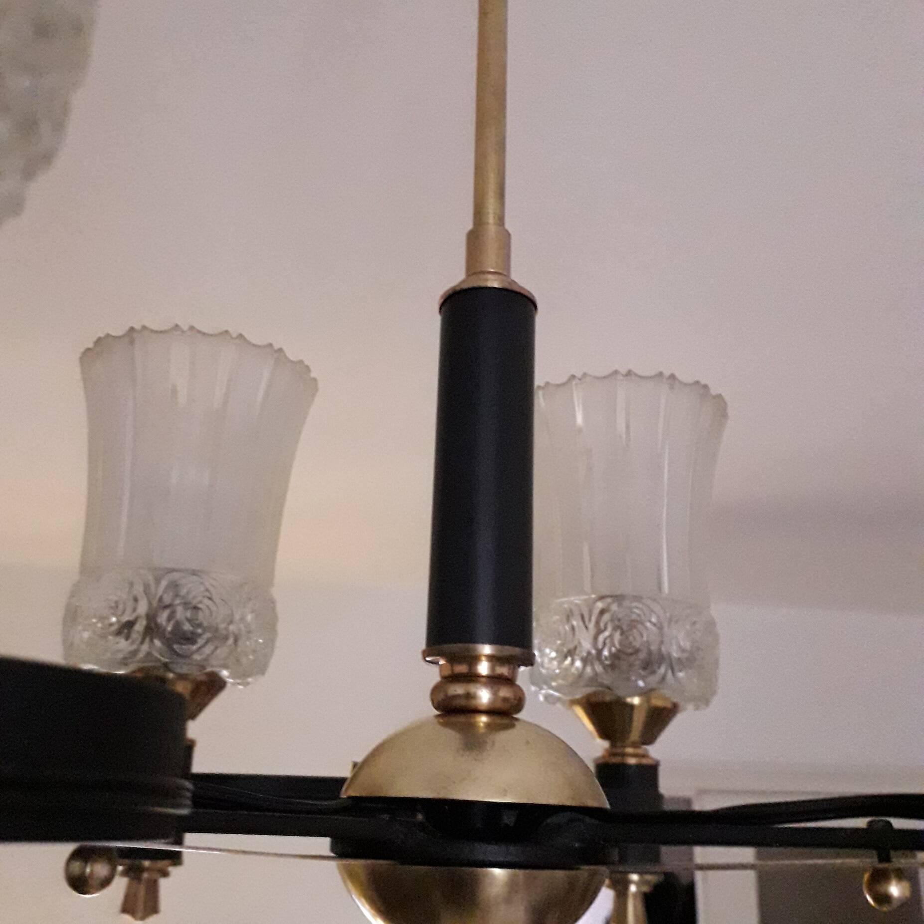 Lustre à 6 bras de lumière année 50/60 | Selency