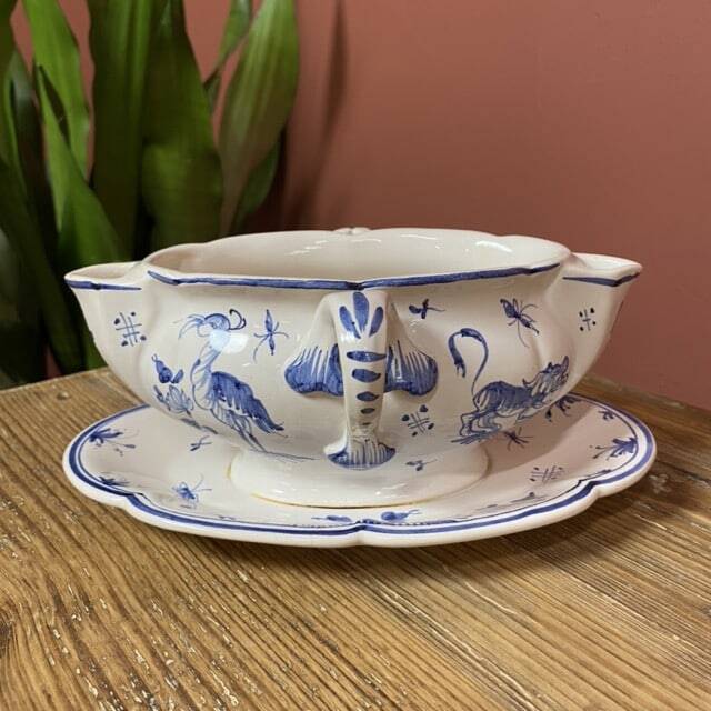 Saucière décor bleu Moustiers | Selency