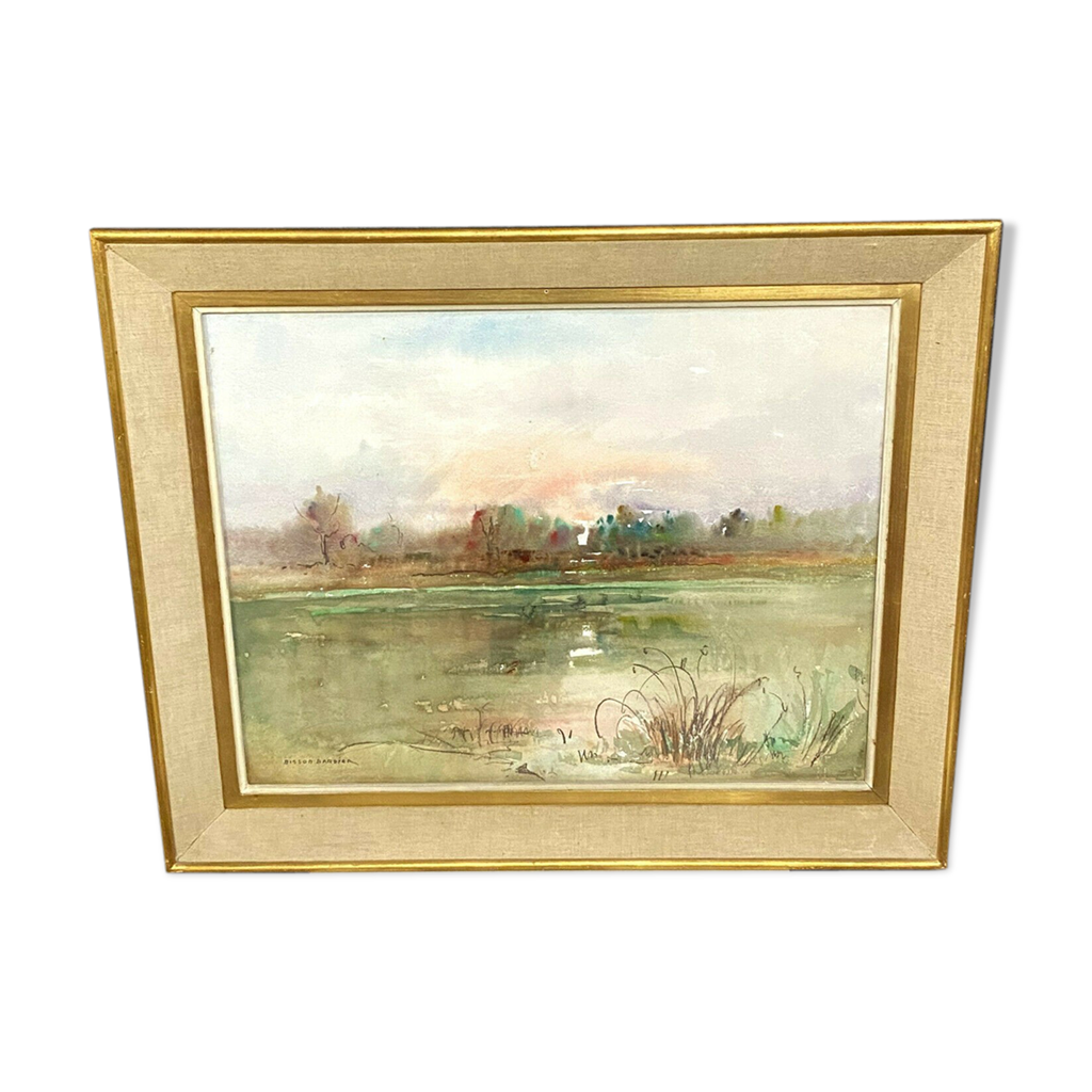 Antoine Bisson Barbier, aquarelle signée | Selency