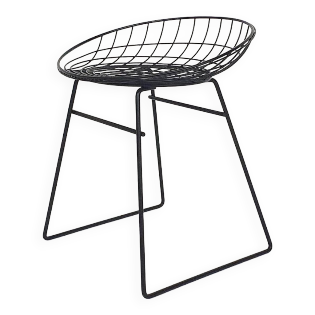 Cees Braakman for Pastoe KM05 metal wire stool, The Netherlands 1958 | Selency