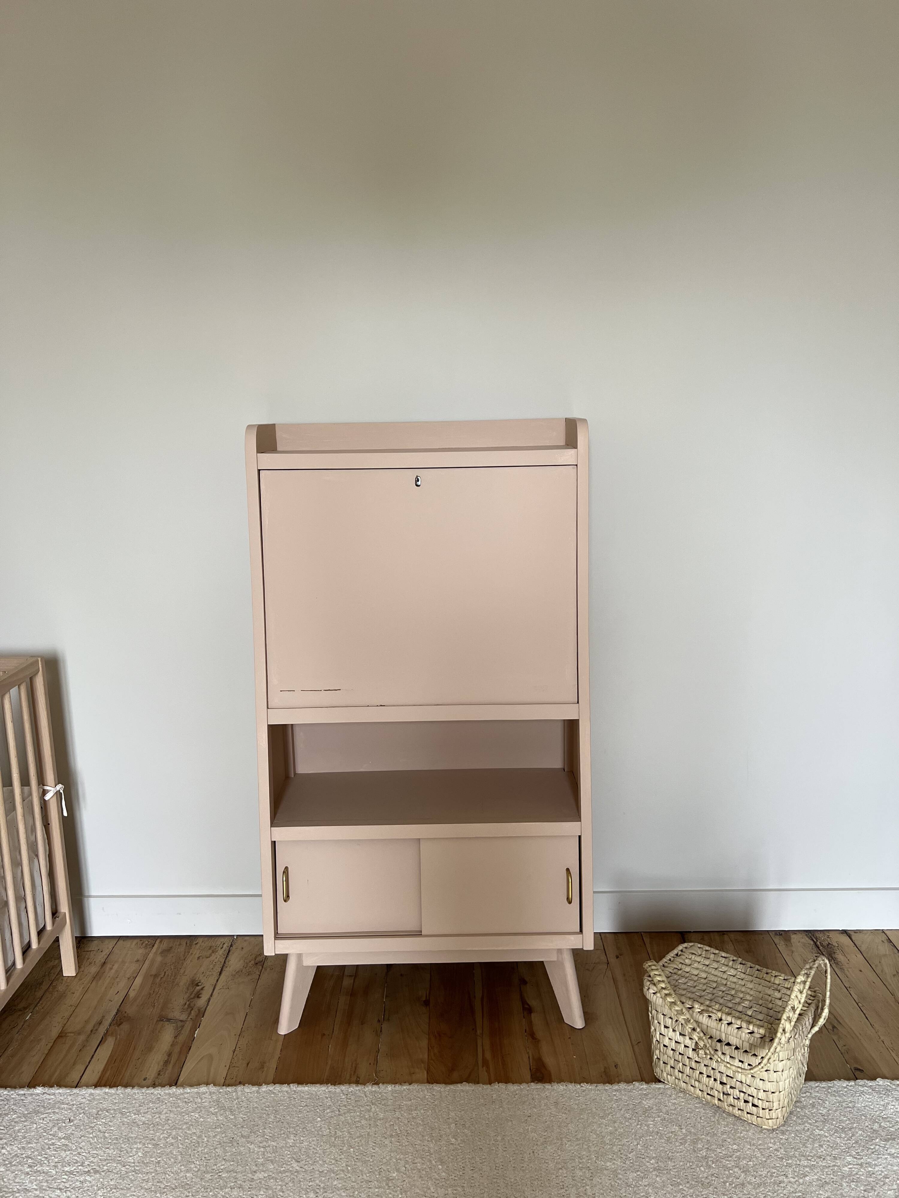 Secretaire vintage rose poudré | Selency