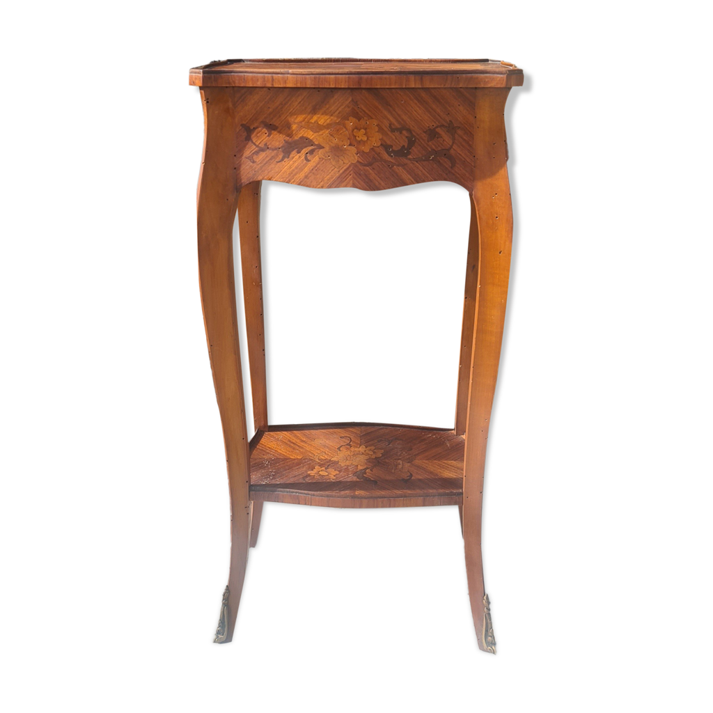 Chevet en marqueterie style Louis XV époque XXeme siècle avec 1 tiroir ...