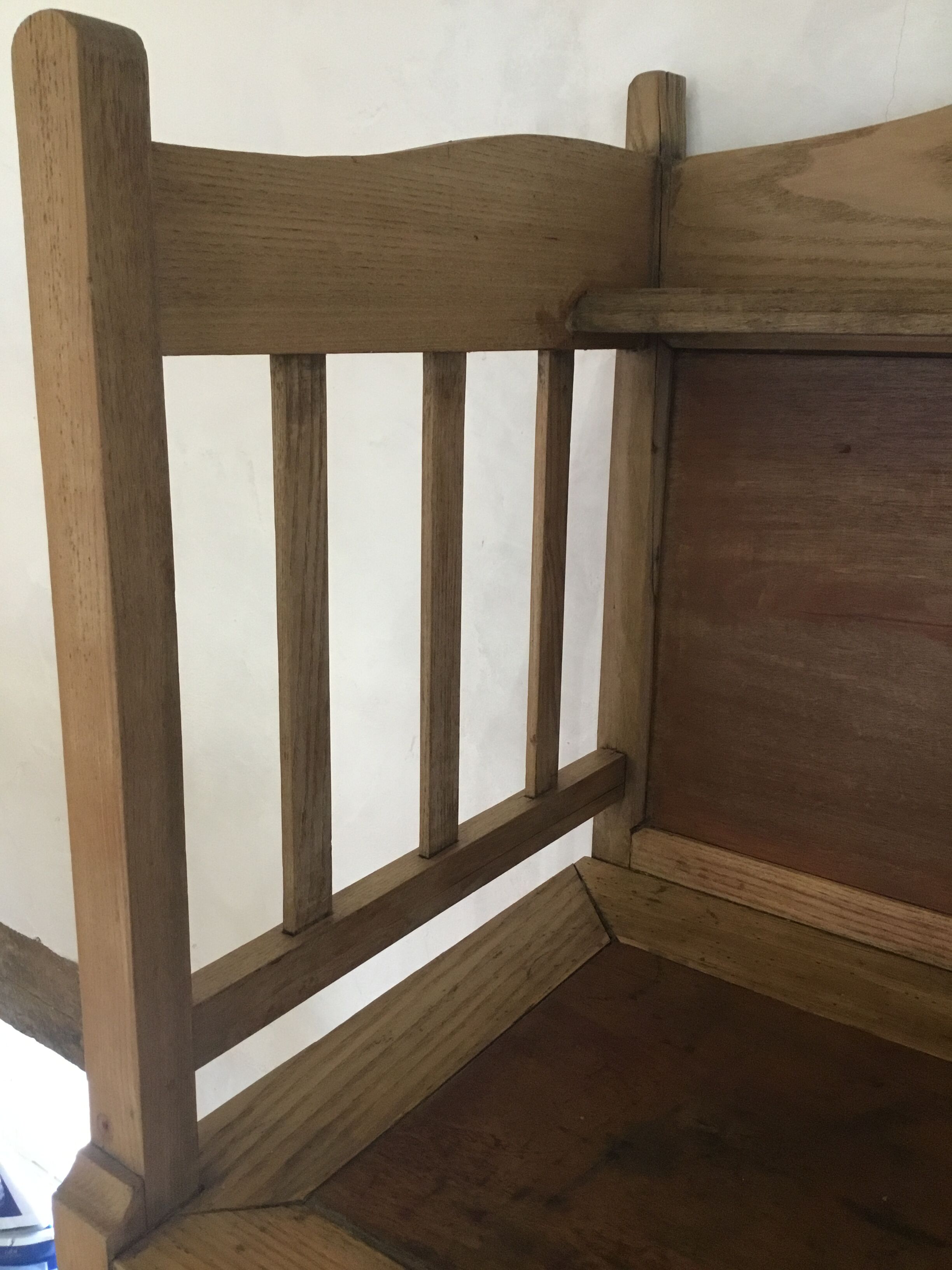 Buffet desserte début XXème en bois blanc et acajou | Selency