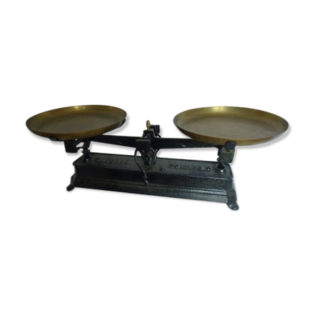 Balance en fonte avec poids force 25 Kilos | Selency