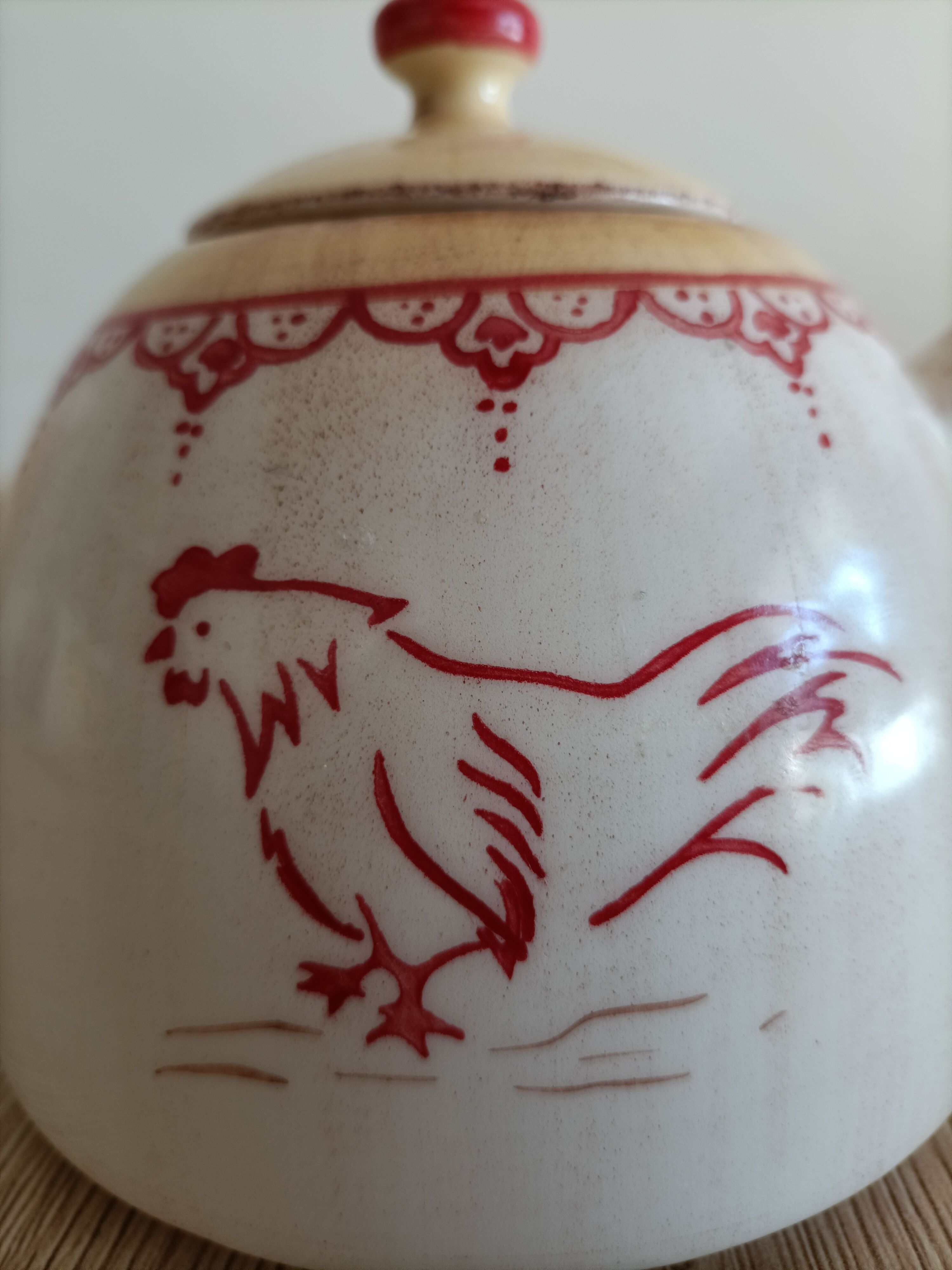 Théière vintage Coq rouge | Selency