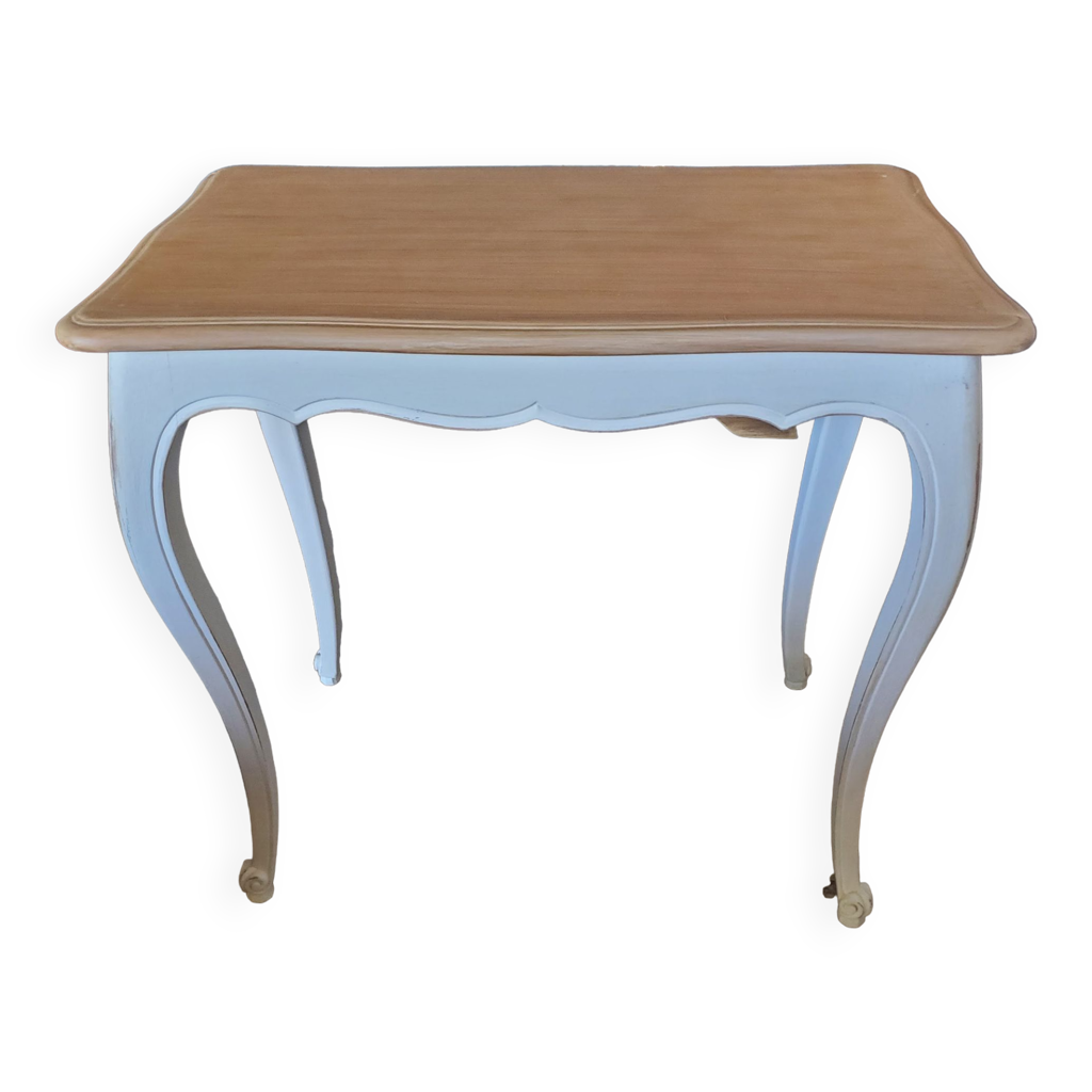 Console patine blanche écume et bois | Selency