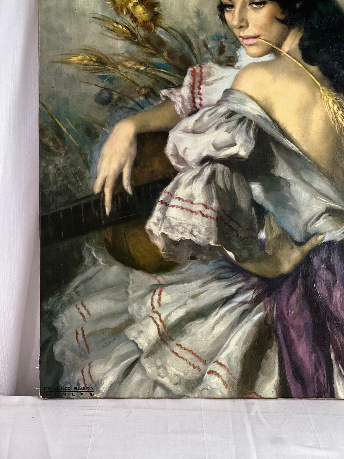 Tableau « La gitane au blé d’or », Francisco Ribera | Selency
