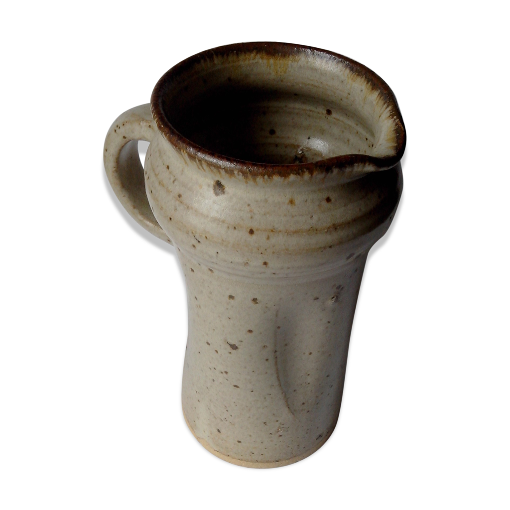 Pichet en grès pyrité signé | Selency