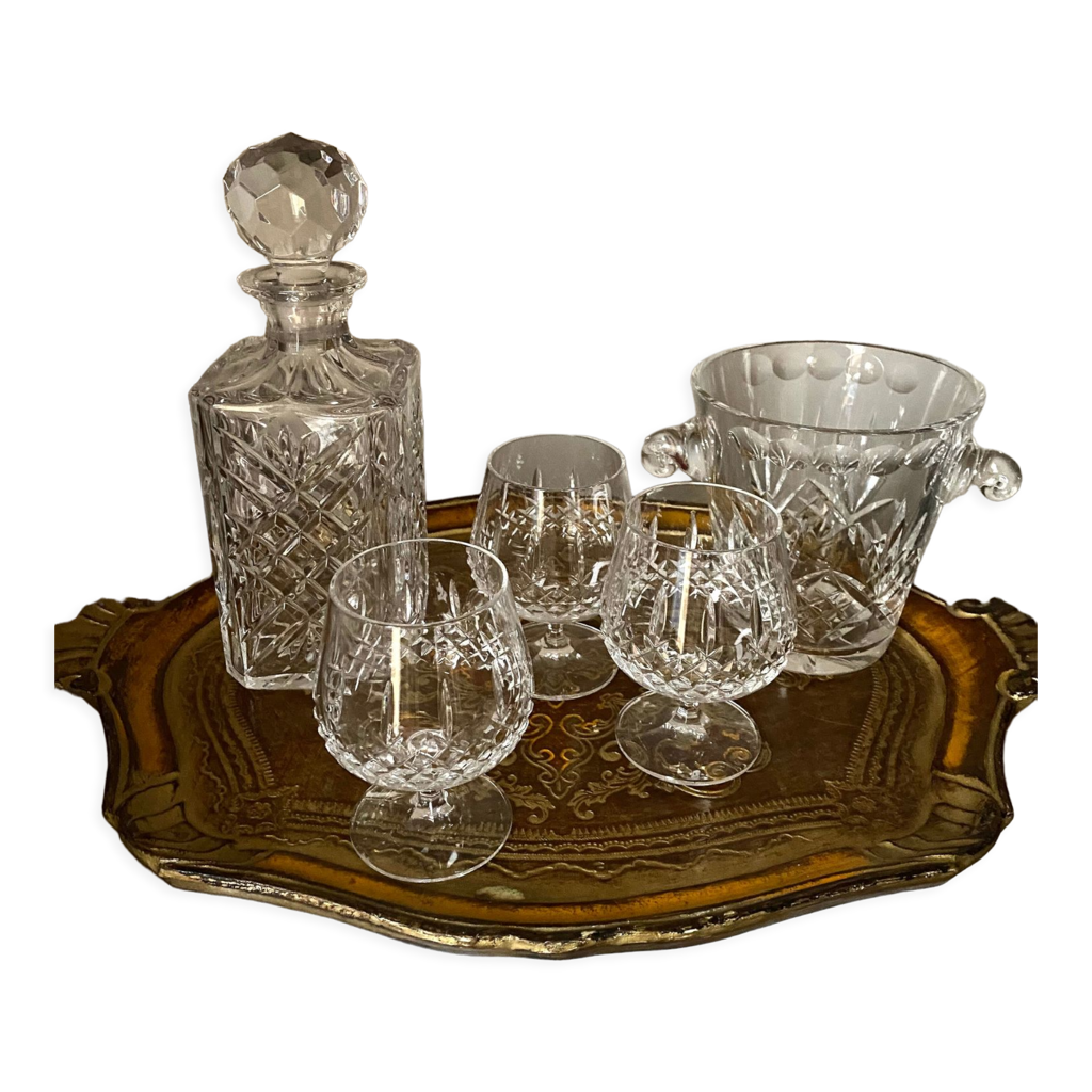 Service à cognac en cristal écossais d’exception | Selency