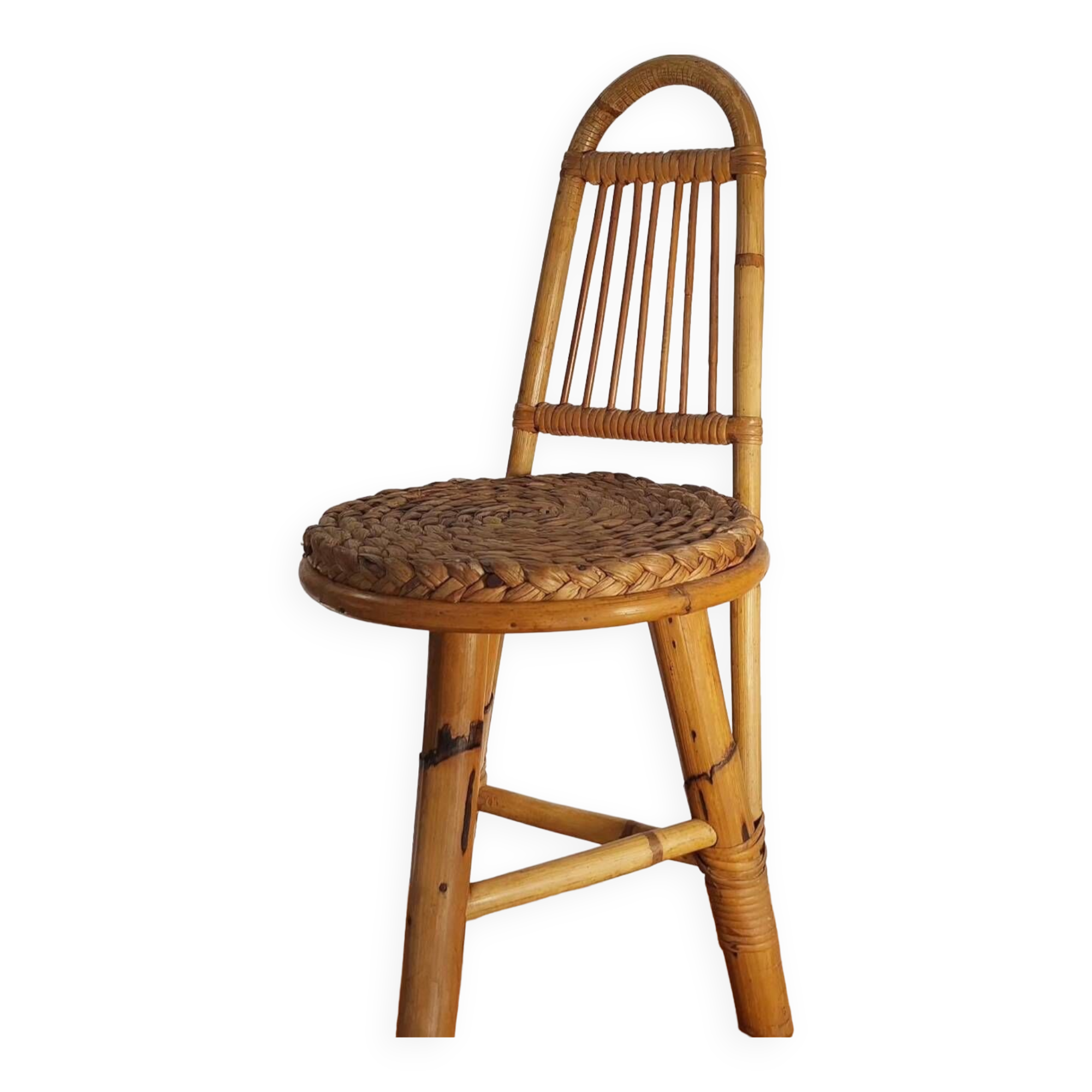 Petite chaise bambou rotin | Selency