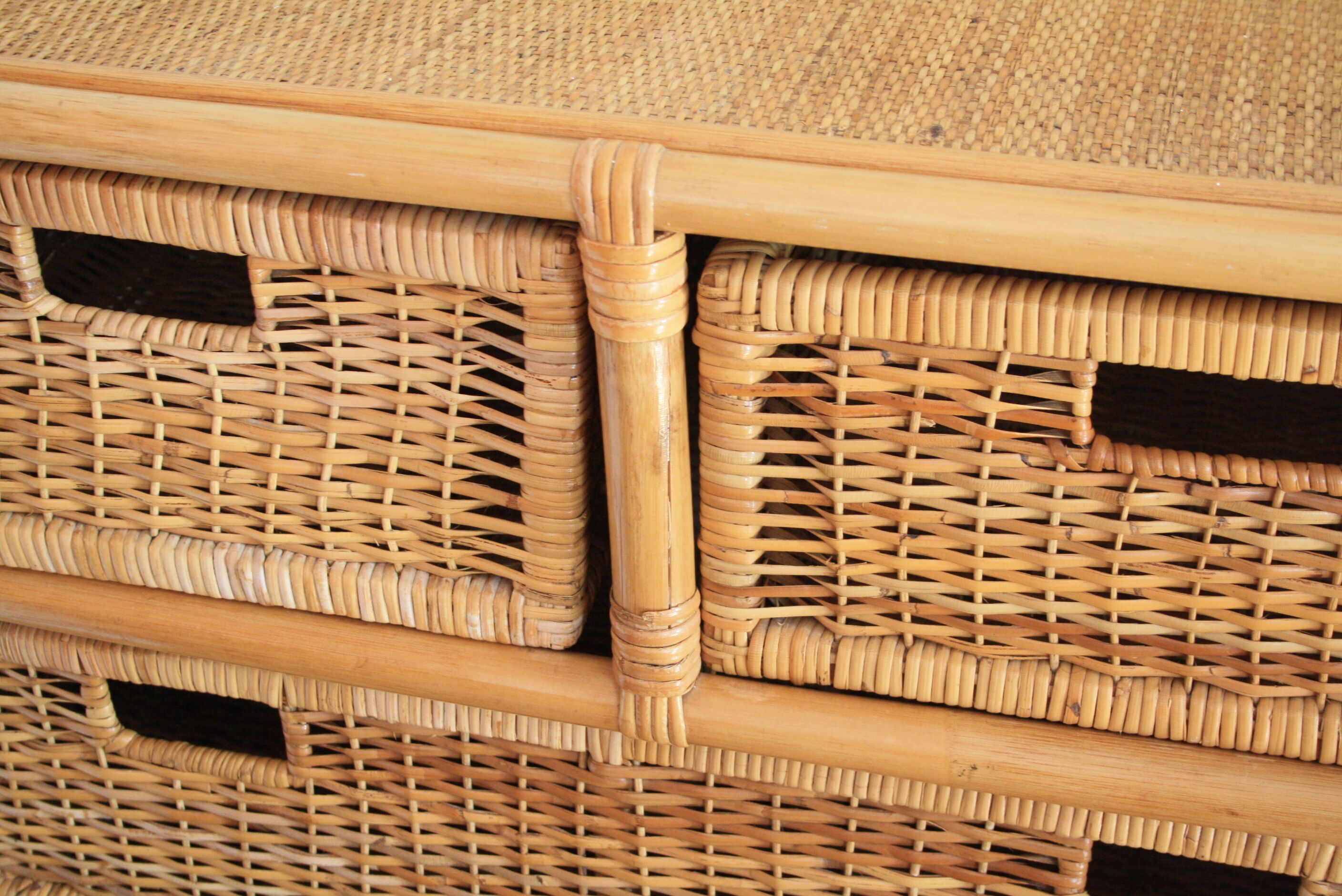 Commode rotin, osier, bambou | Selency