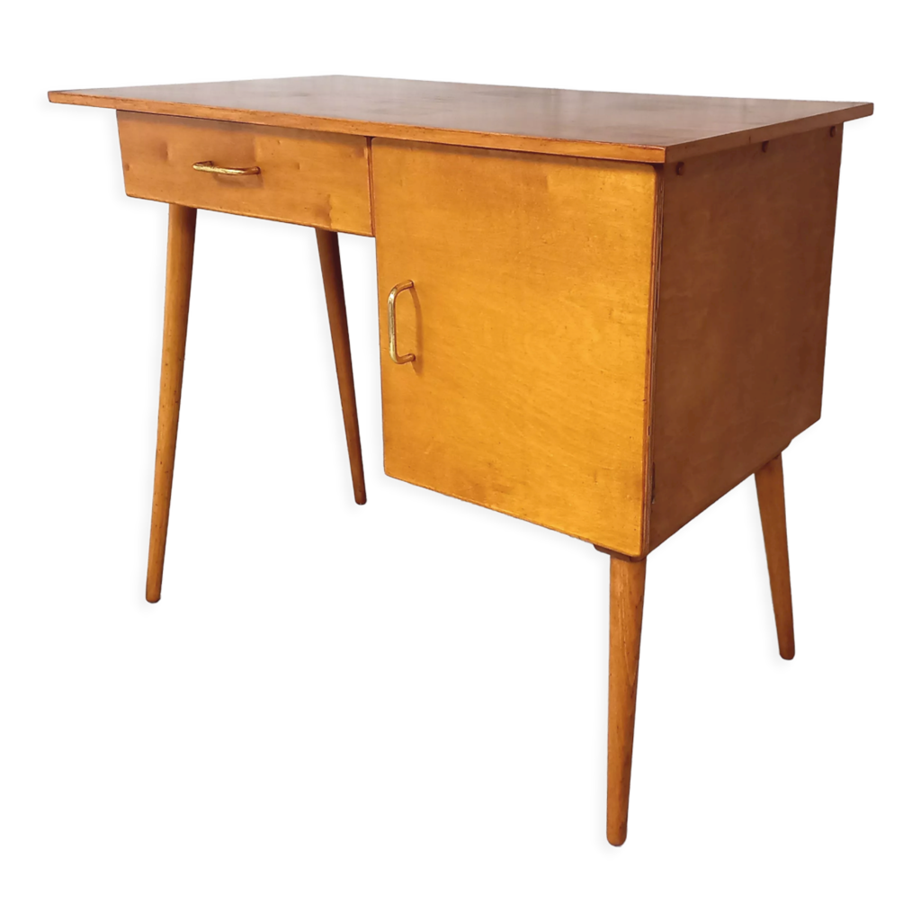 Bureau Baumann vintage en bois années 50 | Selency