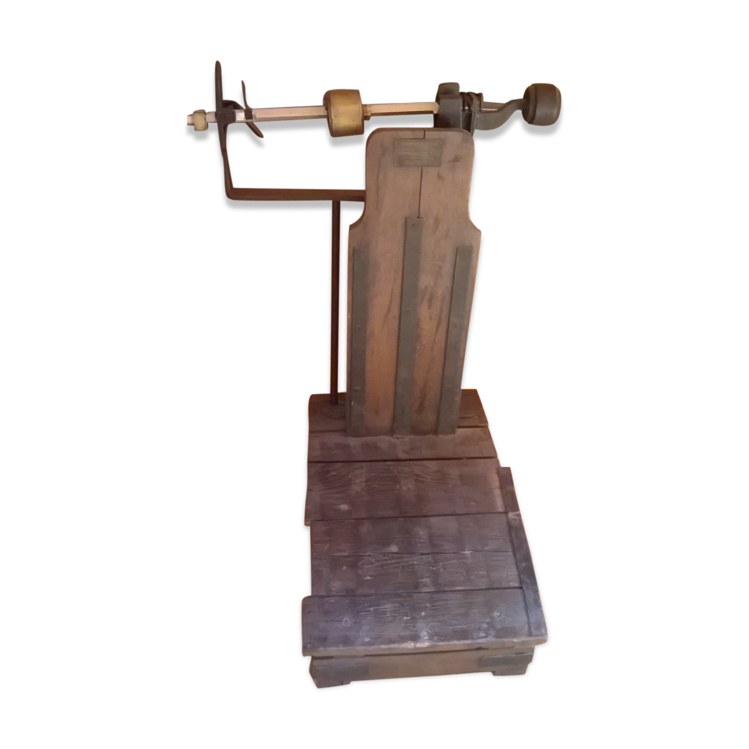 Ancienne balance à bascule, bois brut, fonctionne, style vintage et ...