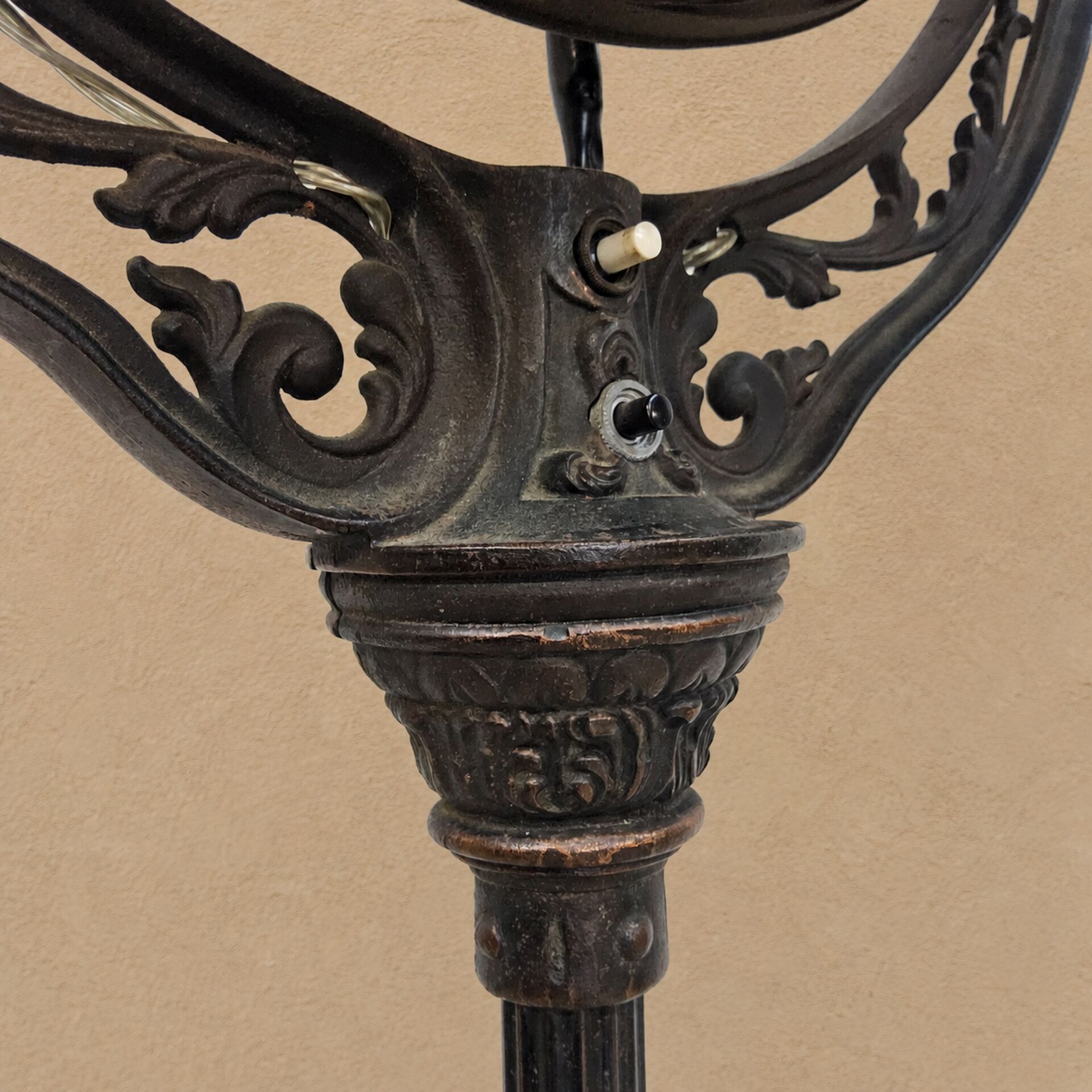 Lampe de sol Art Nouveau antique avec ventilateur "Luminaire" | Selency