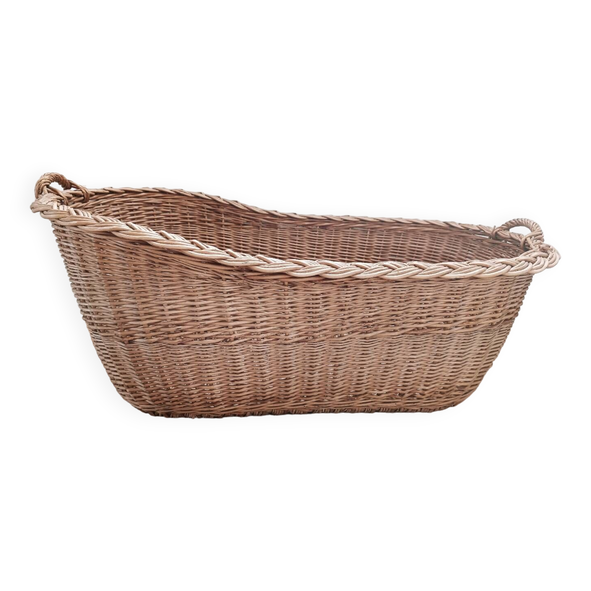 Grande panière en osier vintage | Selency