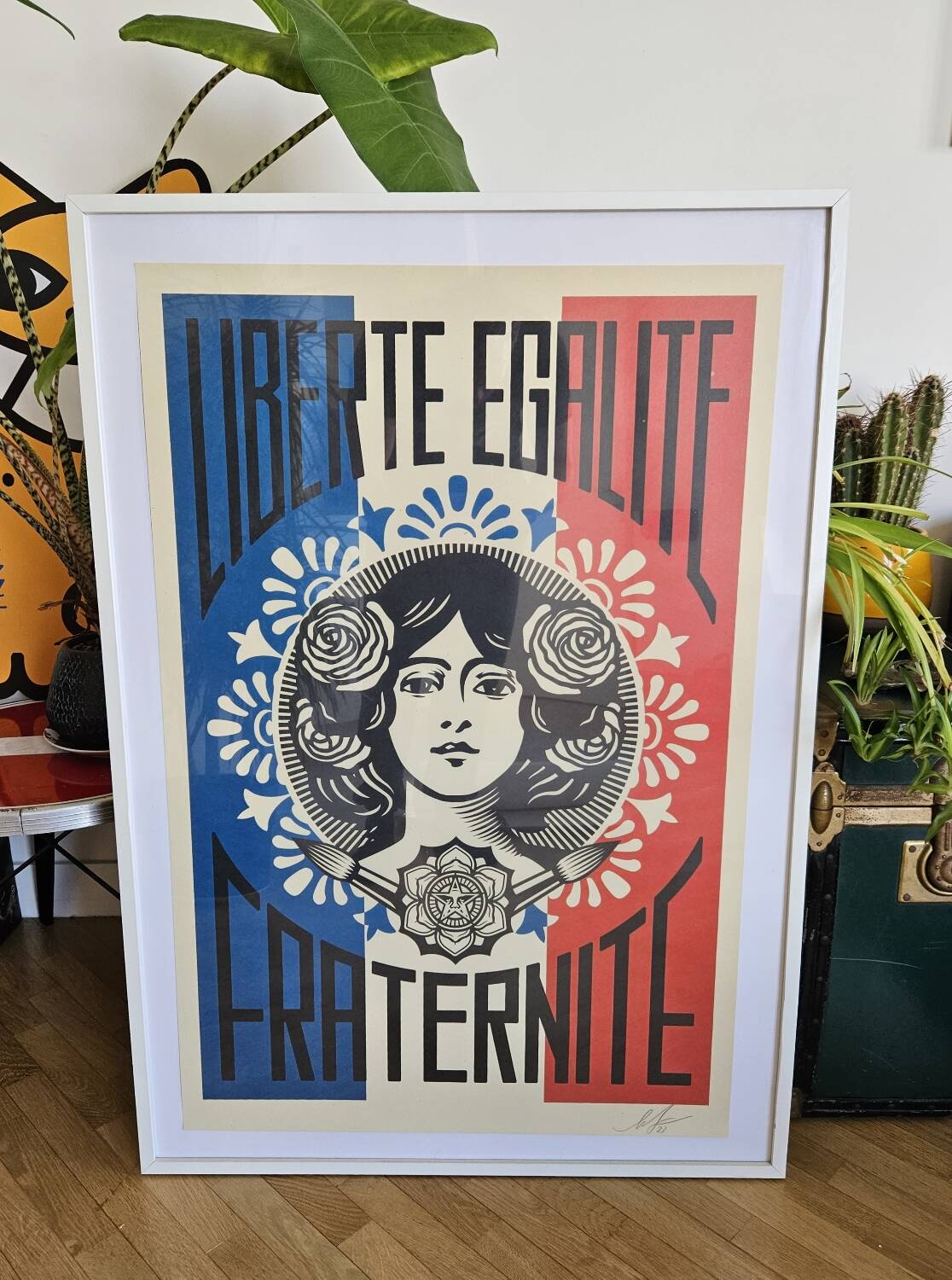 Shepard Fairey (Obey), LIBERTÉ EGALITÉ FRATERNITÉ, daté et signé par l ...