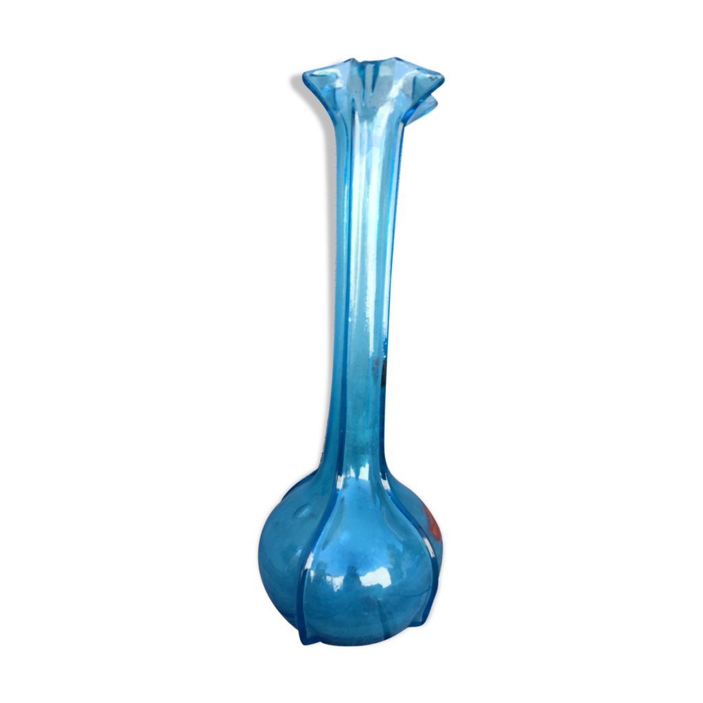 Soliflore verre soufflé bullé, 1930/40 | Selency