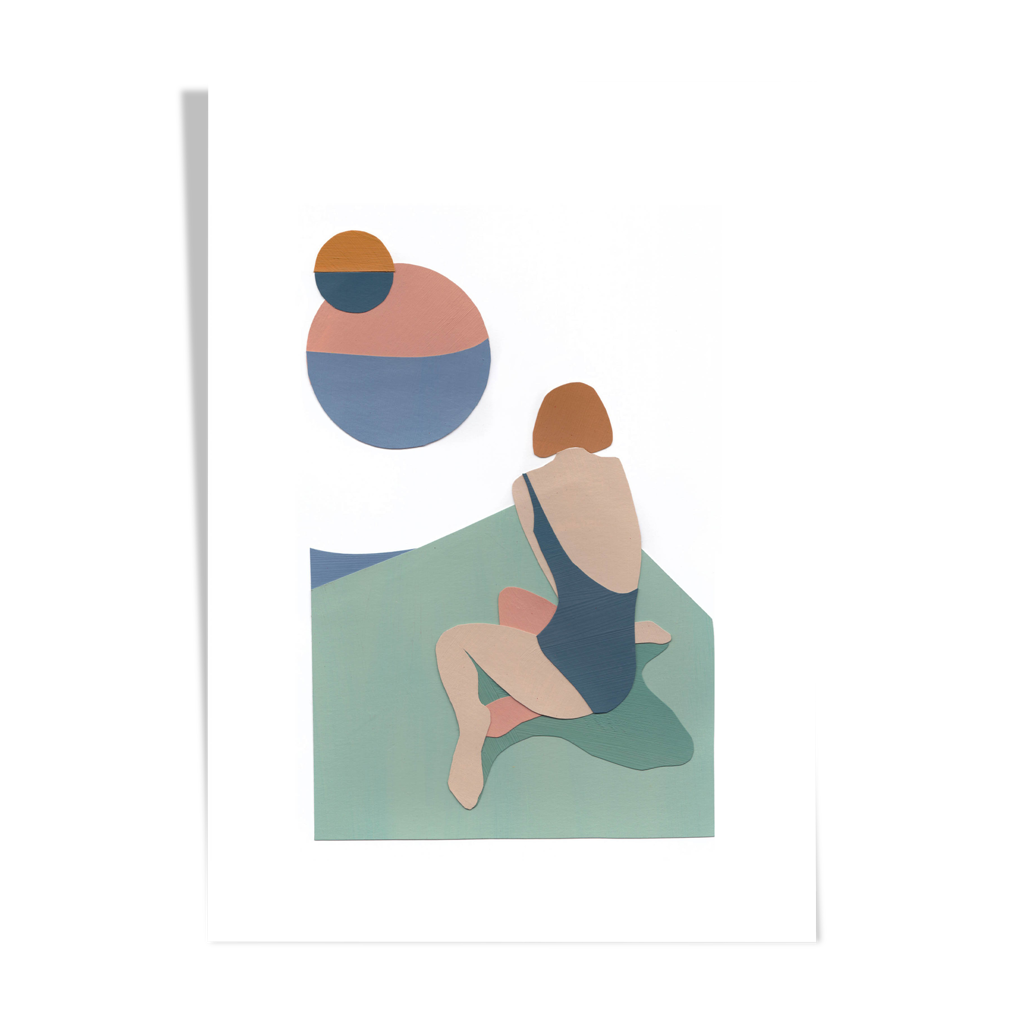 Ginger - Original Collage peinture A4 | Selency