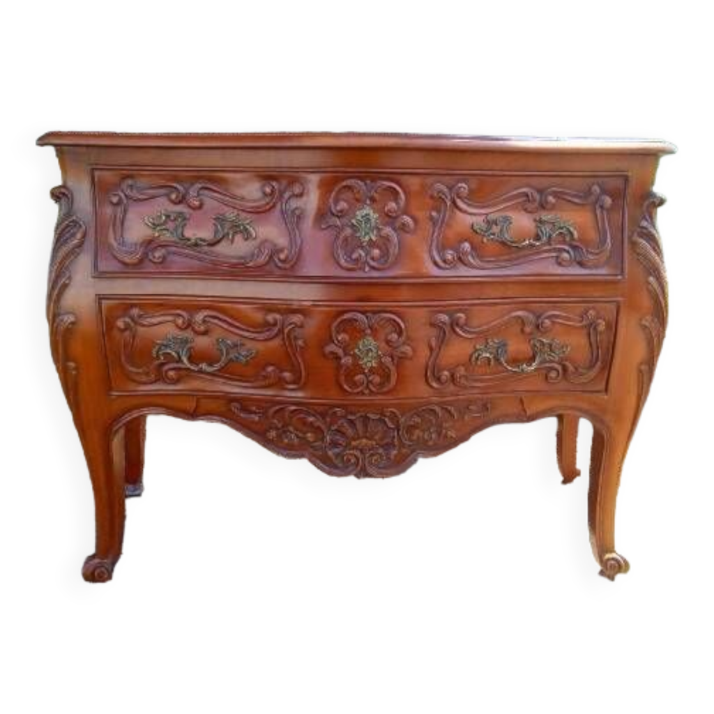Commode 2 tiroirs style Louis XV | Selency