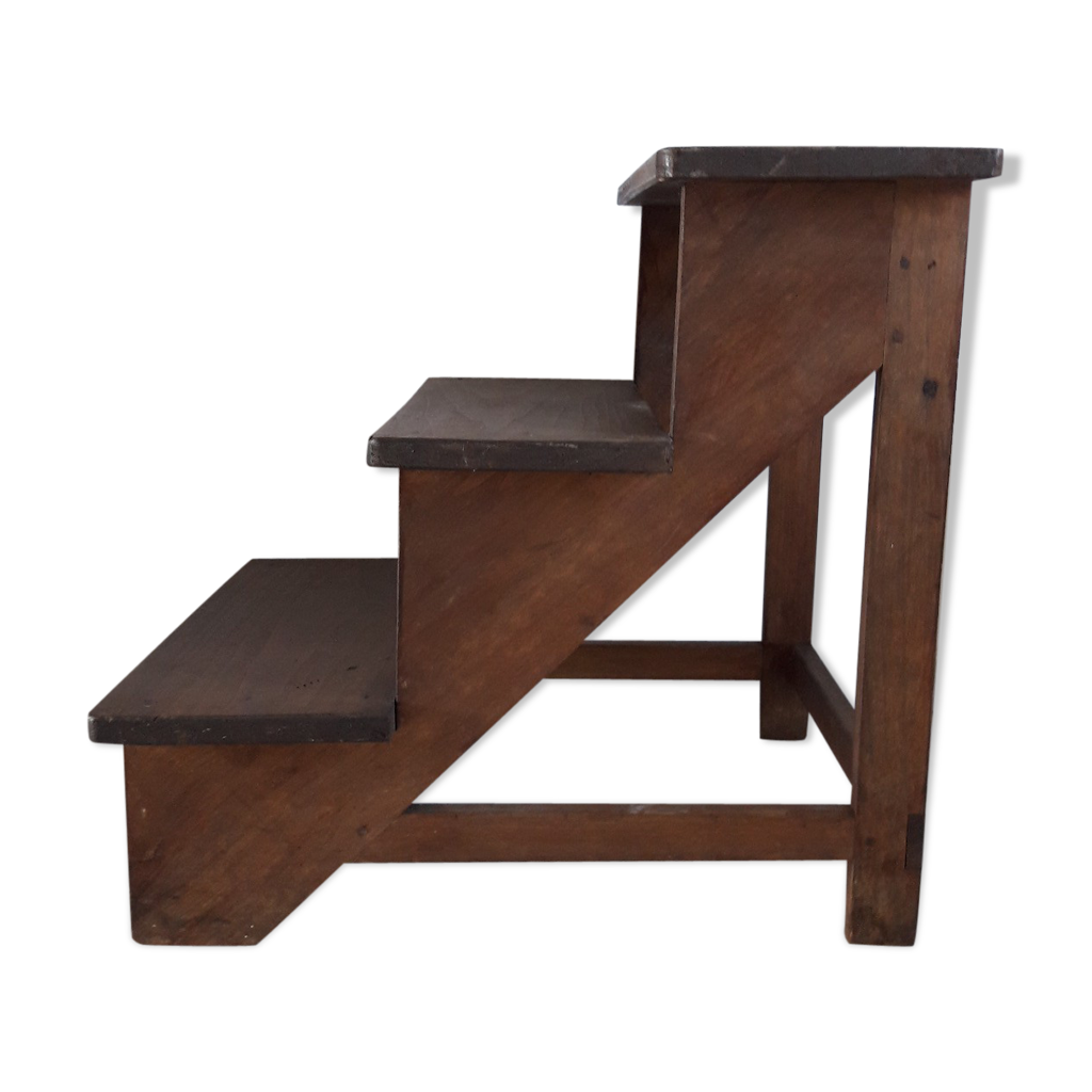 Escalier 3 marches en bois années 40 | Selency