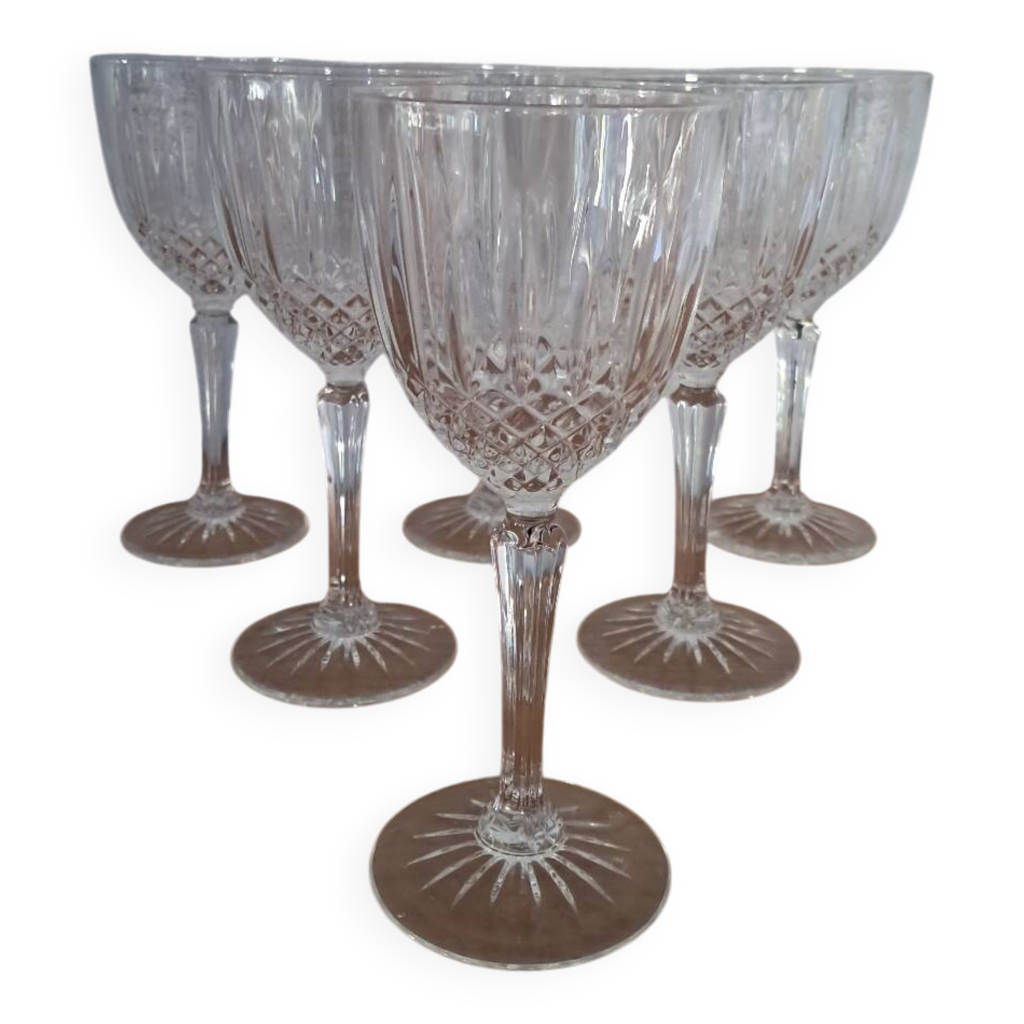 6 verres de la cristallerie d arques Modèle Constance neufs | Selency