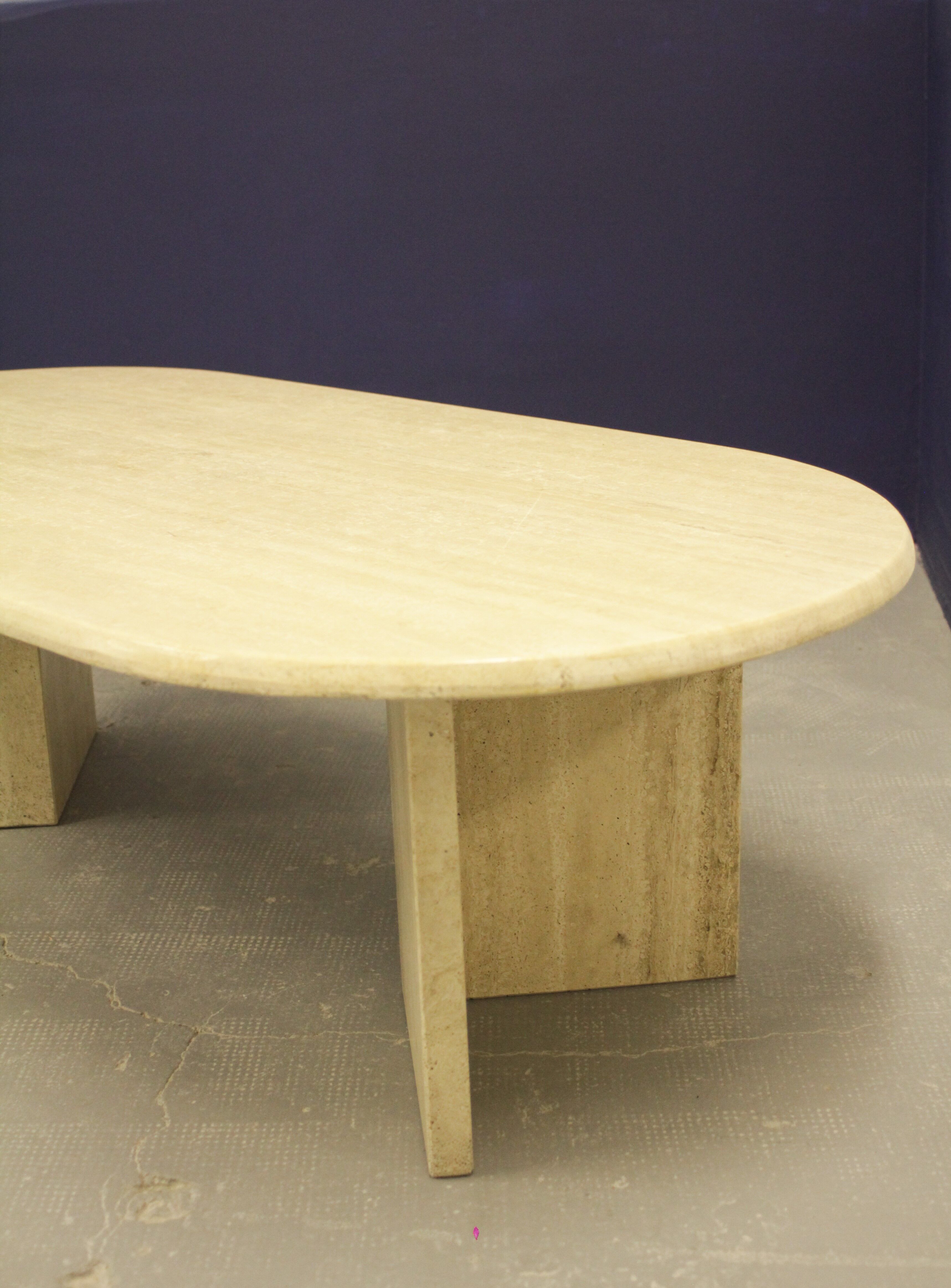 Table ovale en travertin | Selency