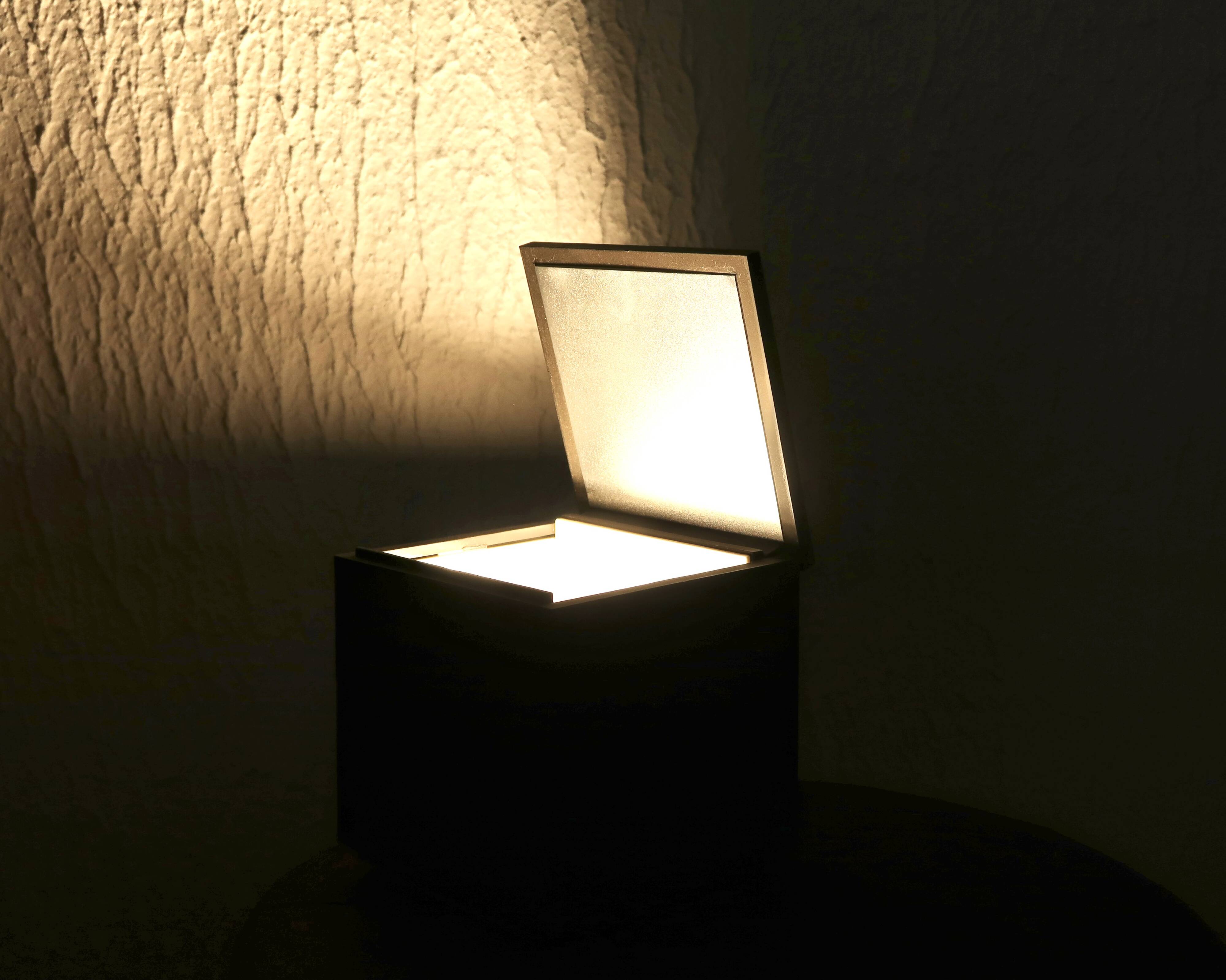 Lampe Cuboluce Cini & Nils noir mat Opi Design, années 80 | Selency