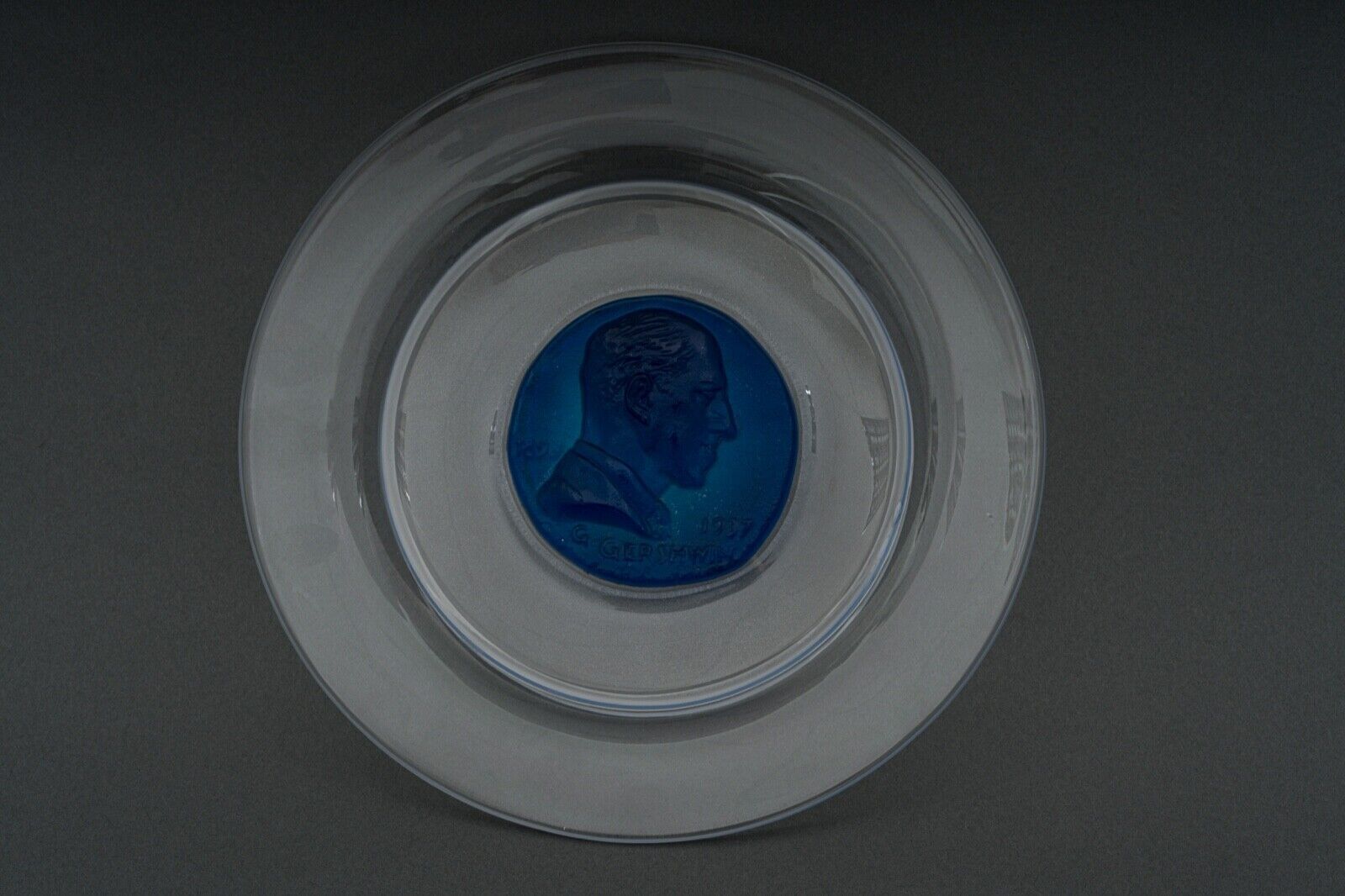 Assiette Daum made in France profil George Gershwin jacob gershowitz ...