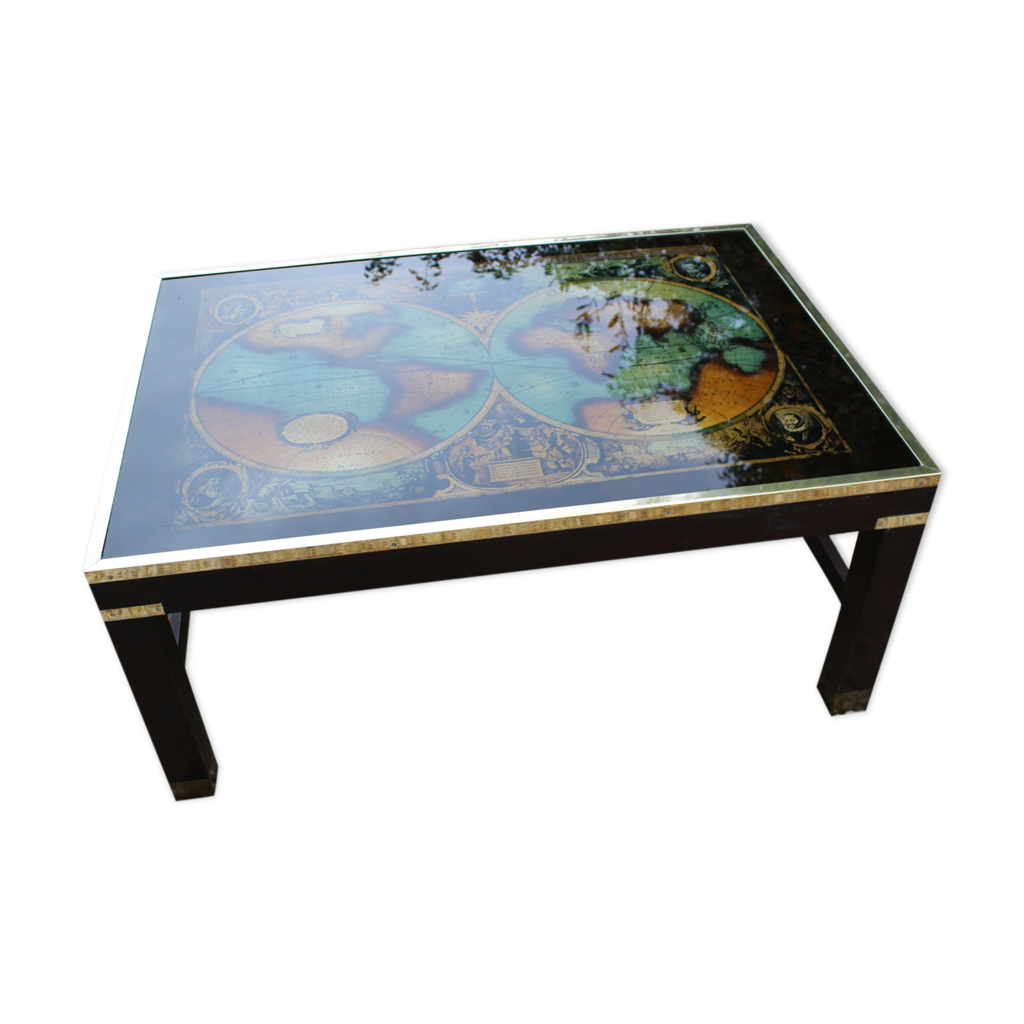 Round coffee table 80s glass tray | Selency