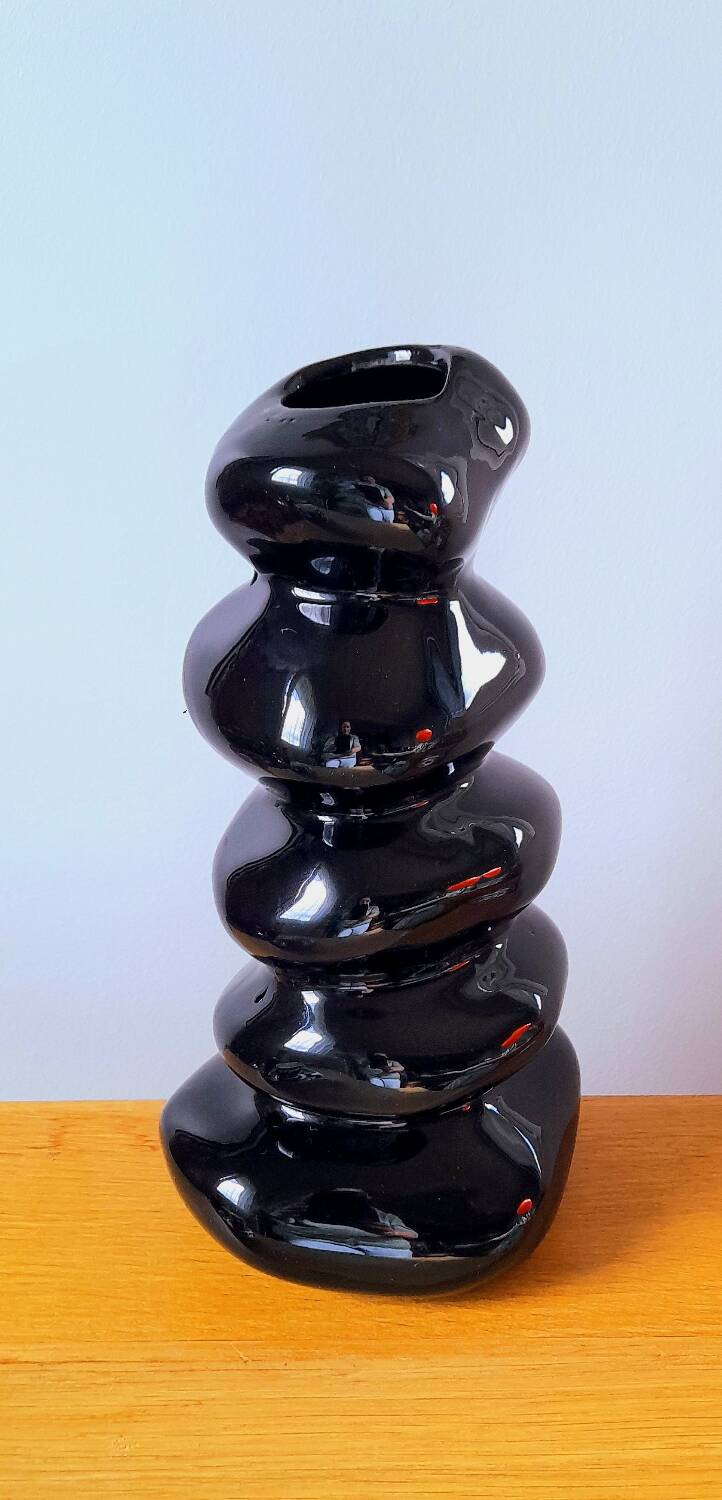 Vase galet en porcelaine des années 80 | Selency