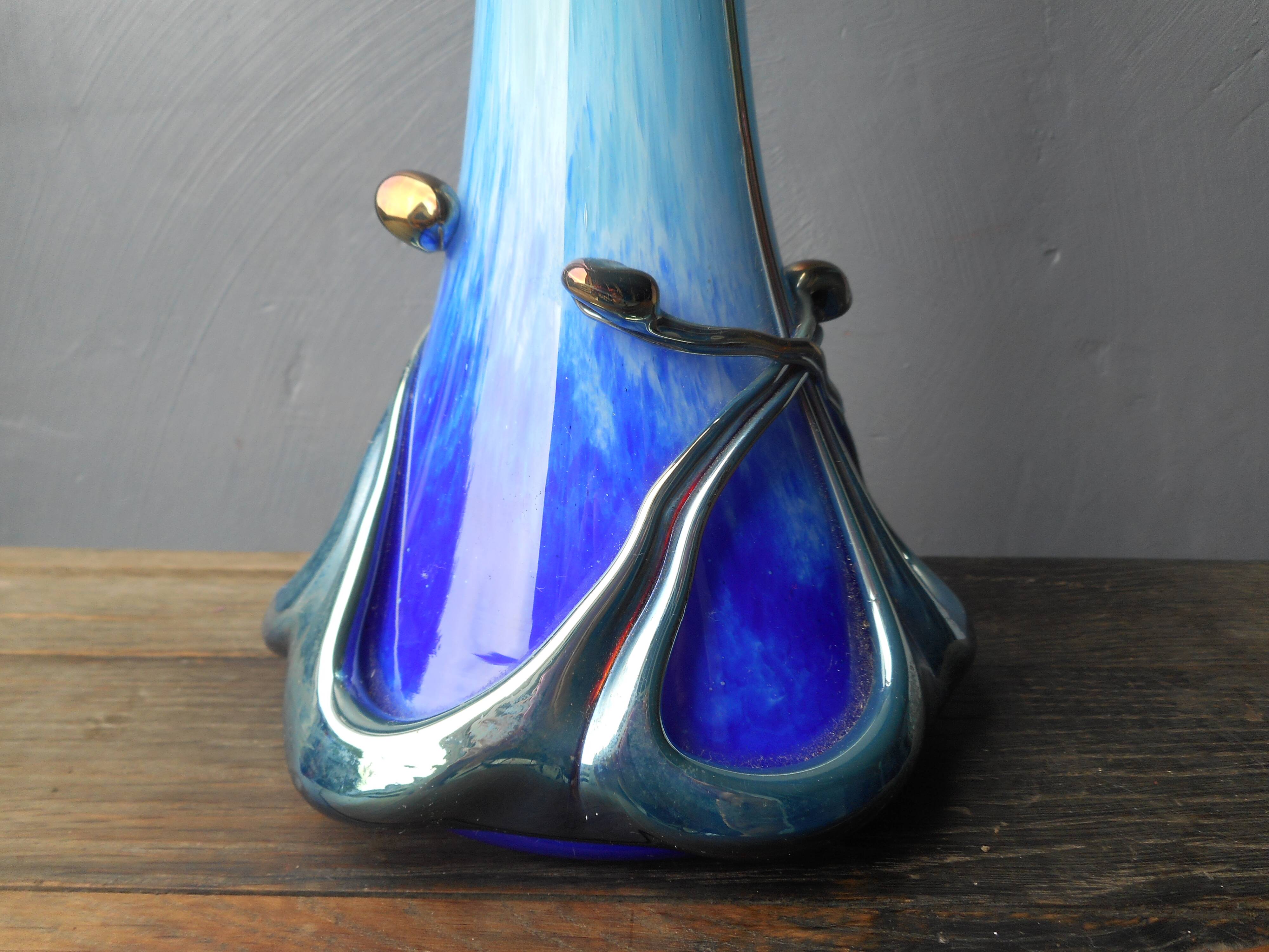 Vase signé jean michel operto de biot style art nouveau | Selency