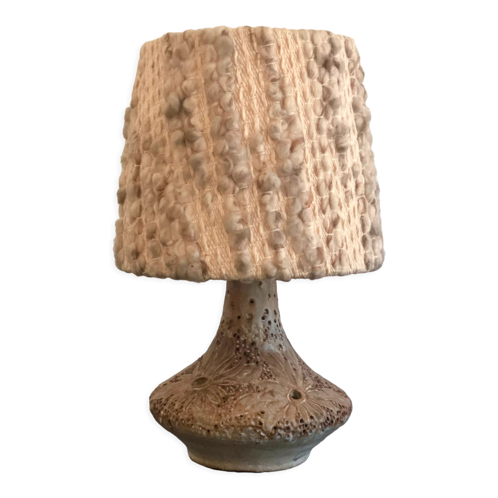 Lampe à poser pied en céramique ajourée d'Agnès Escala, France années ...