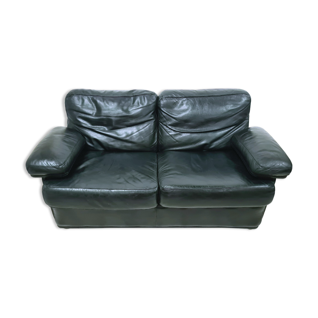 Canapé deux places en cuir modèle "Petronio" par Tito Agnoli pour ...