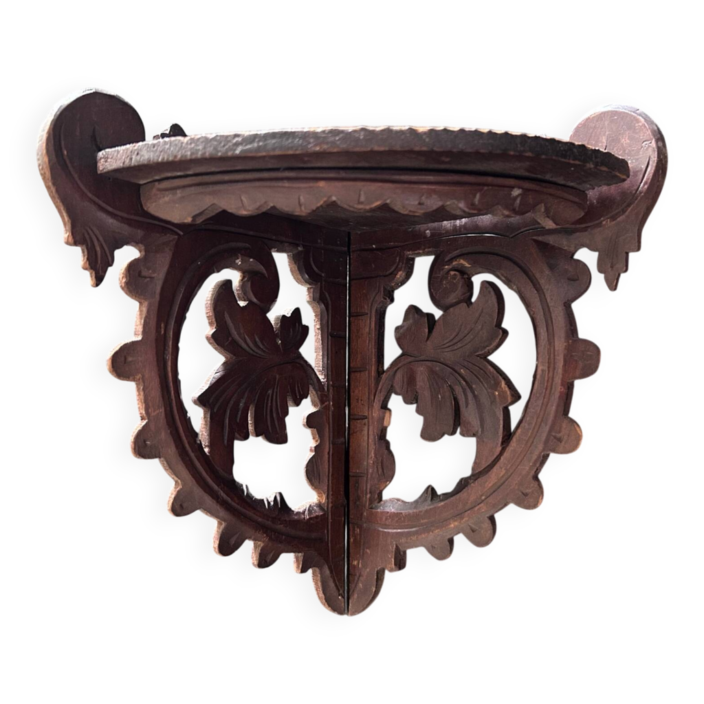 Tablette murale d’angle sculptée | Selency