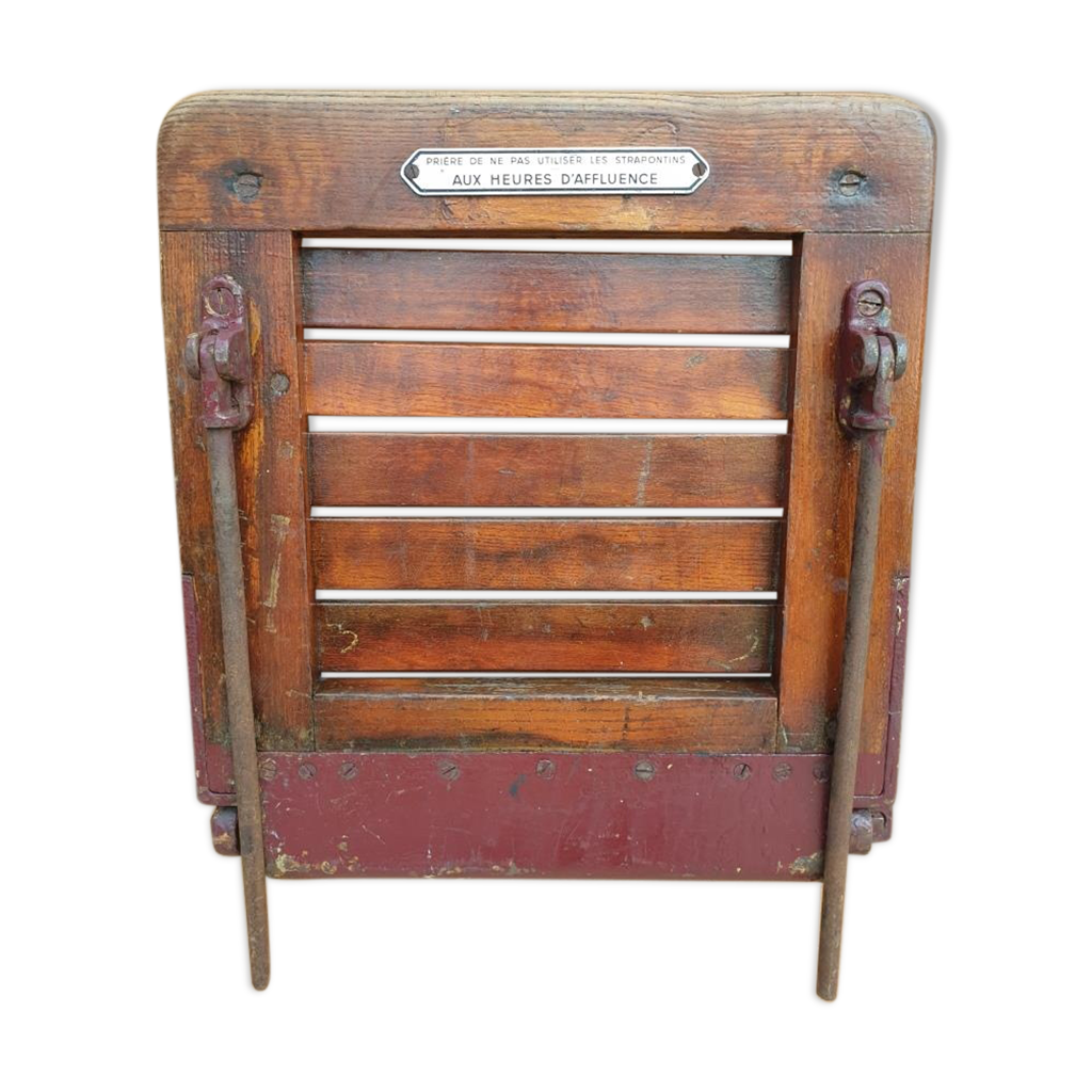 Strapontin bois métro parisien Sprague | Selency