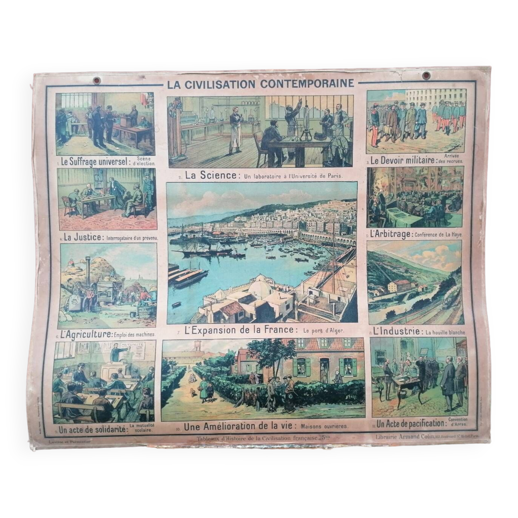 Ancienne carte scolaire Historique La Révolution-La civilisation ...