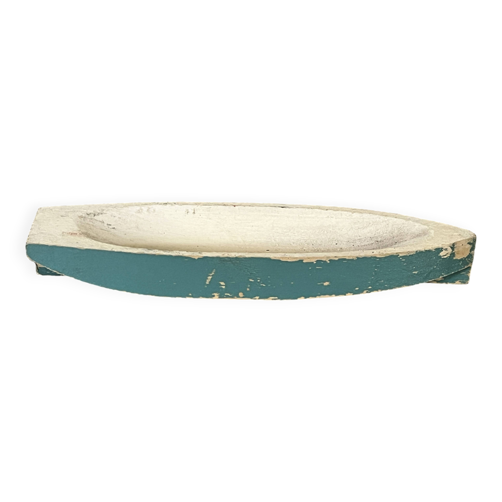 Jouet de bassin en bois, petite barque plate, jouet ancien | Selency