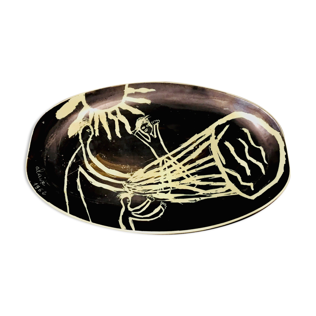 Plat décor naïf Longchamp | Selency